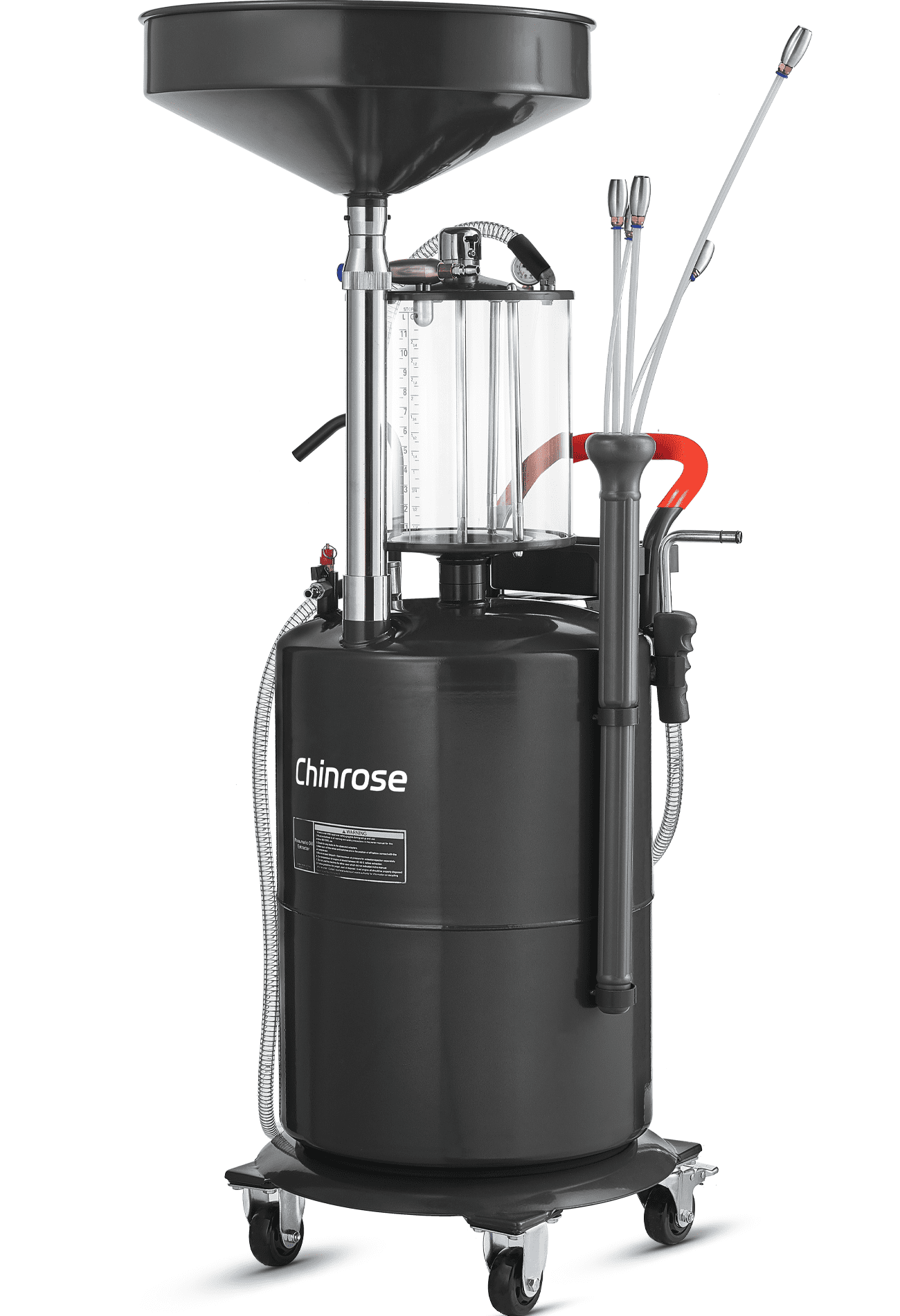 Waste Oil Drain Tank, 26.4 Gallon Capacity, Pneumatic Oil Extractor, 61 ...