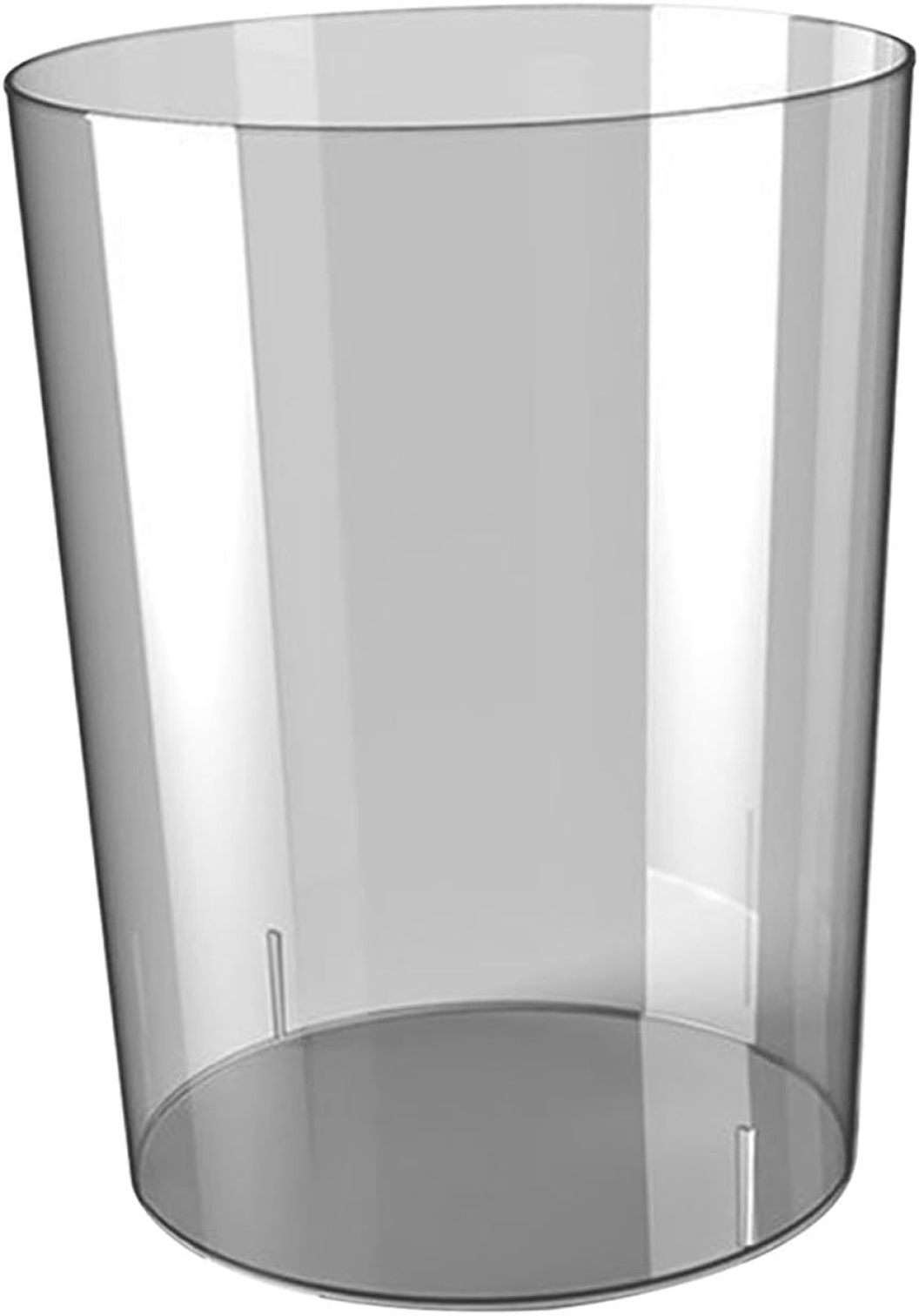 Waste Paper Bin Rubbish Bin Clear Round Dustbin Trash Can for Dressing ...