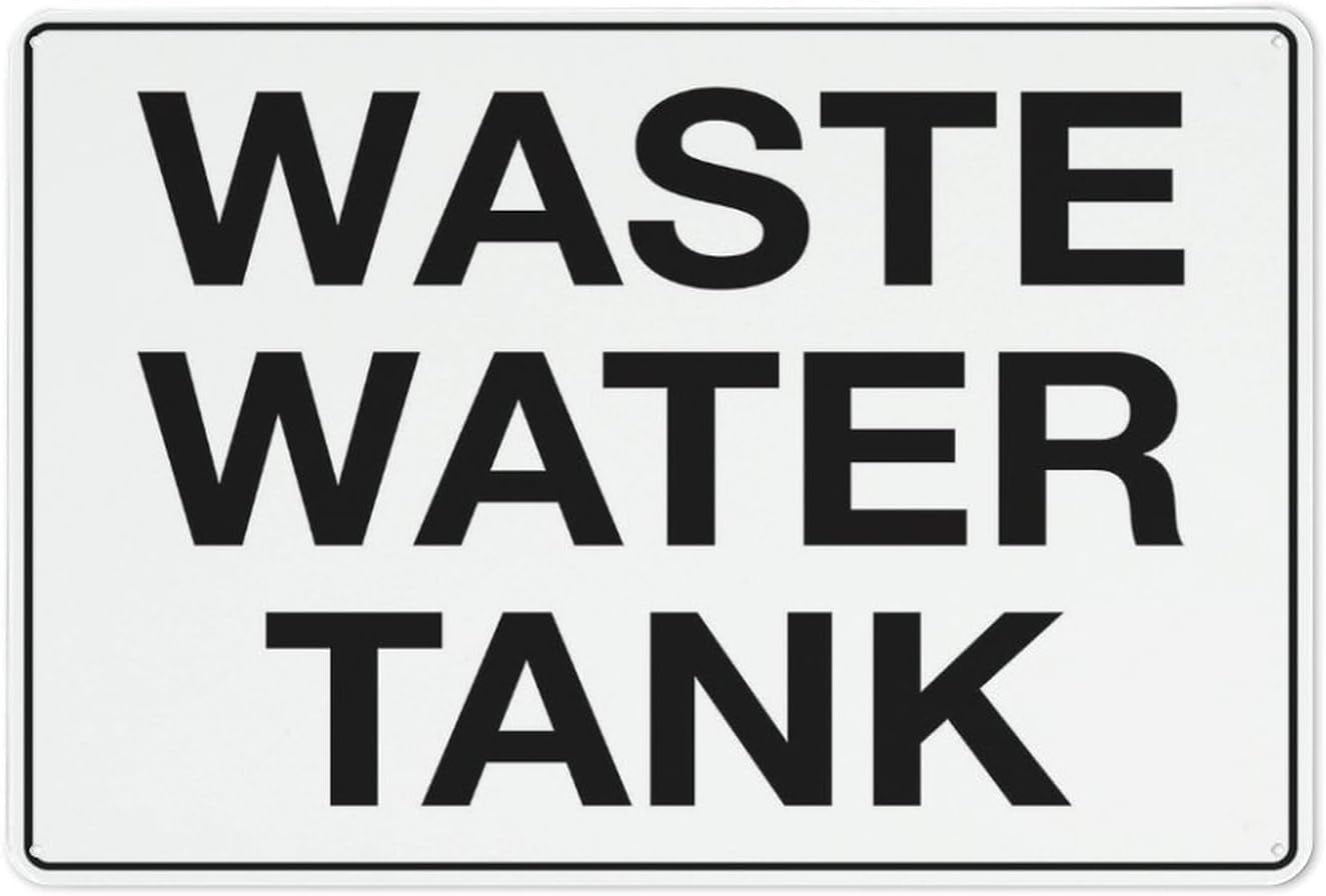 Waste Water Tank Sign 12 X 8 Inch Metal Sign Rustproof Aluminum ...
