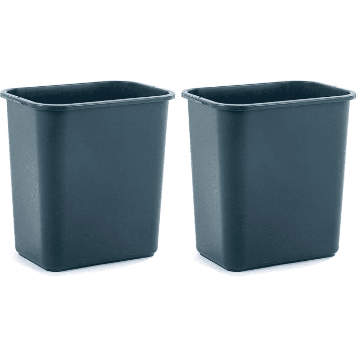 Wastebasket Made from Recycled Materials, 28 Qt - 2 Pack, Hunter Green ...