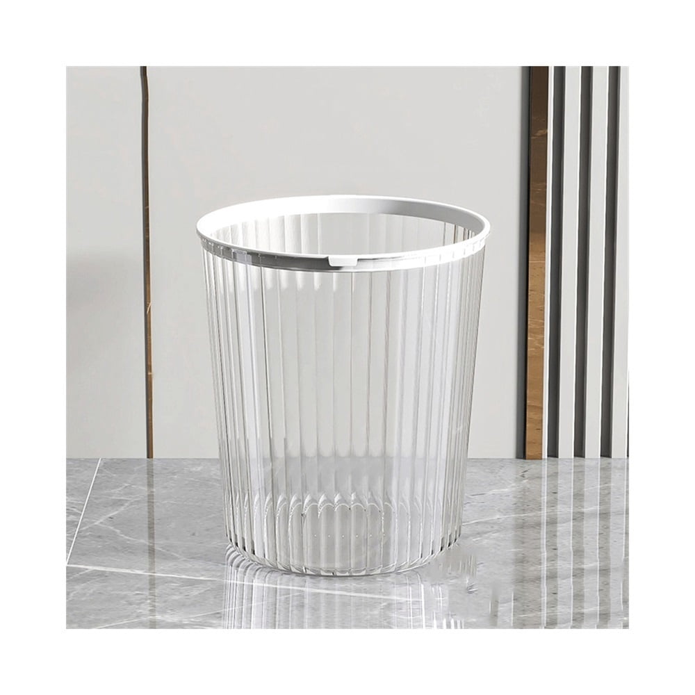 Wastebasket Without Lid with Pressure Ring Black/white Transparent ...