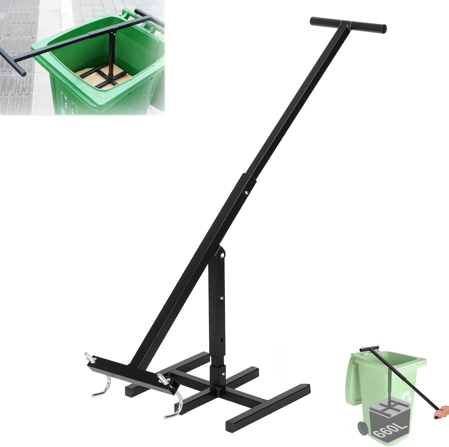 Wastemate Bin Compactor, Manual Trash Can Compactor, Portable Recycling ...