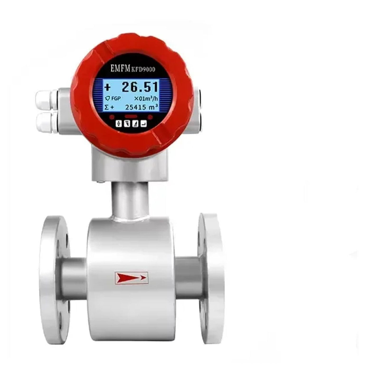 Wastewater Seawater Acid High Accuracy Milk Magnetic Flowmeter Digital Water Electromagnetic ...