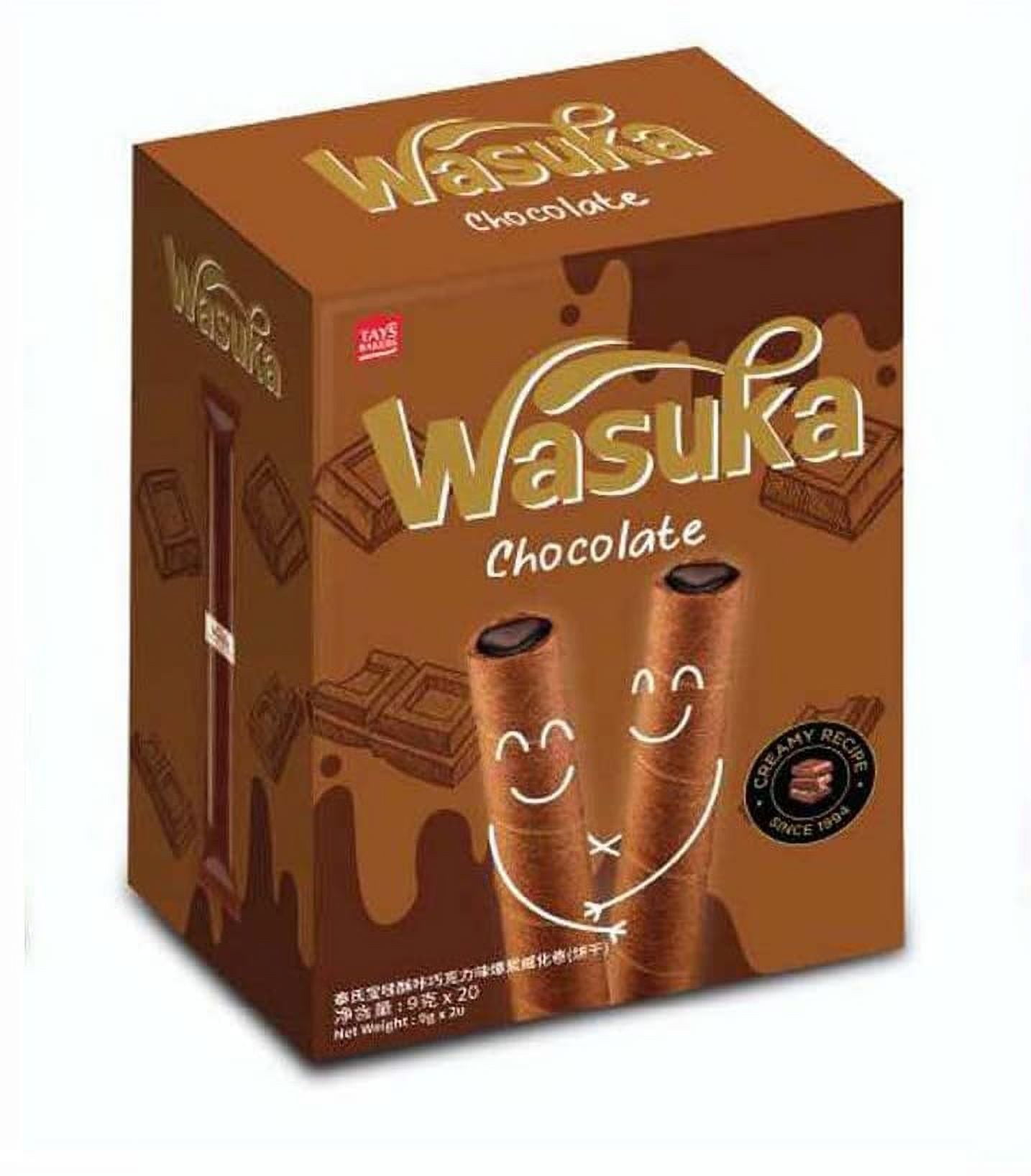 Wasuka Chocolate Flavor Wafer Rolls, Premium Snack, 100% Natural ...