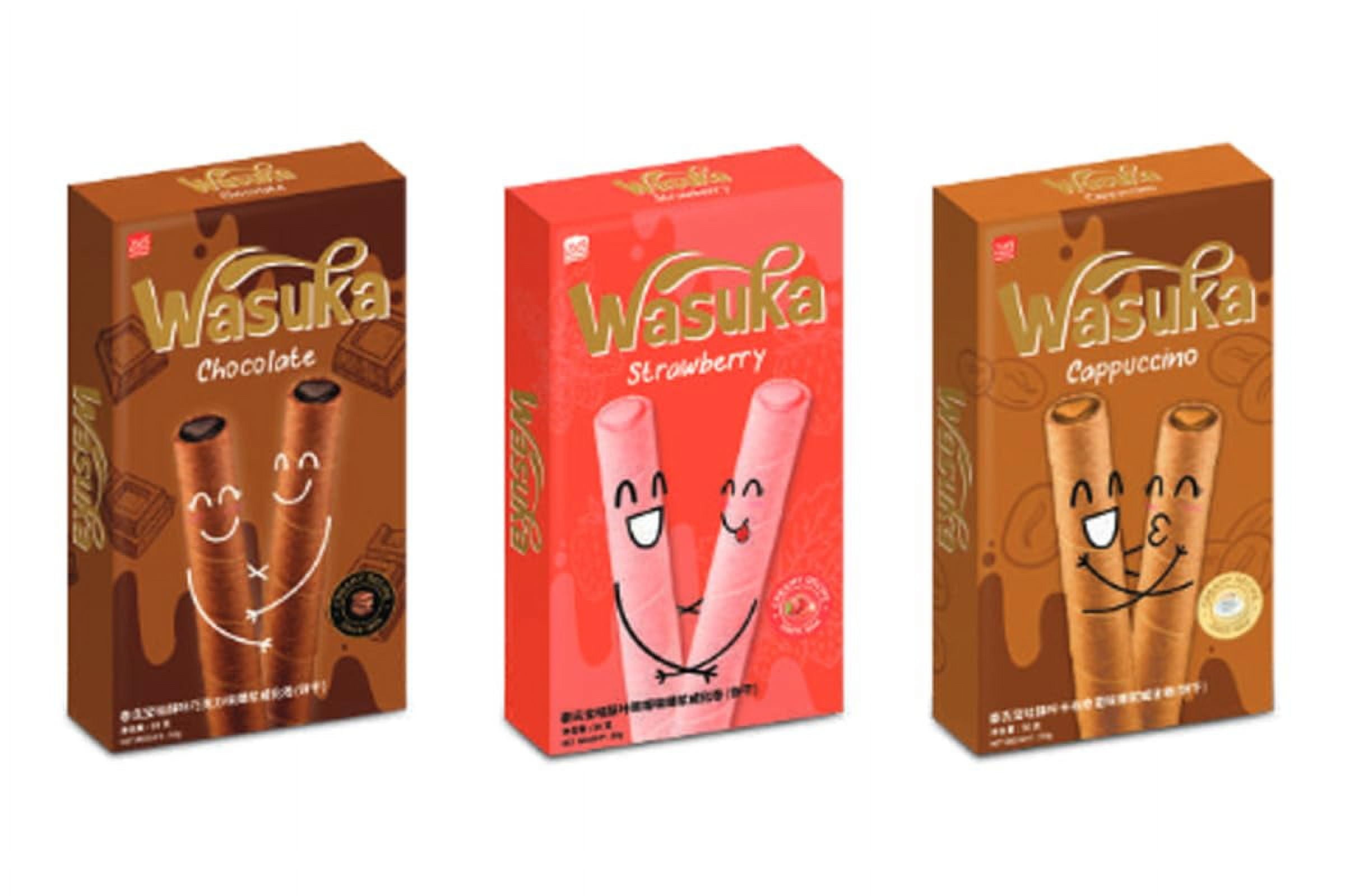 Wasuka Wafer Rolls Snack ZS23 Cookies Assorted All 3 Flavor Mini Pack ...