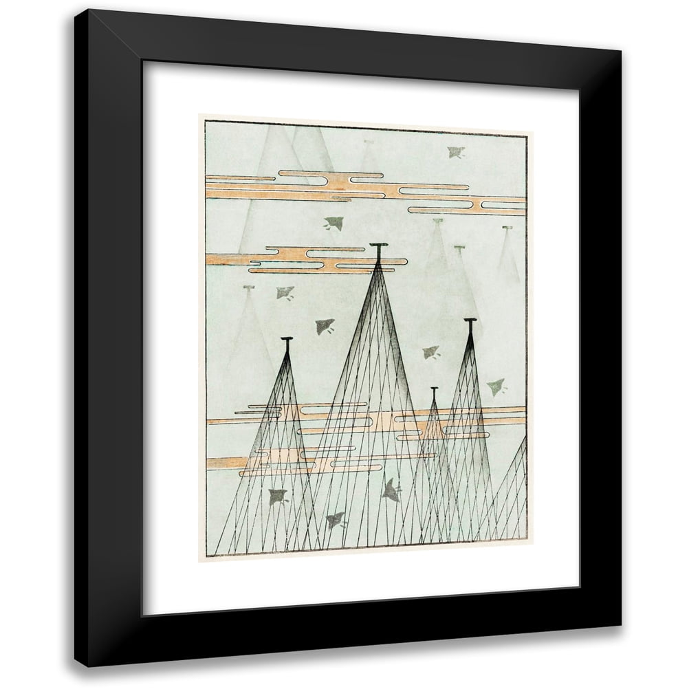 Watanabe Seitei 11x14 Black Modern Framed Museum Art Print Titled ...