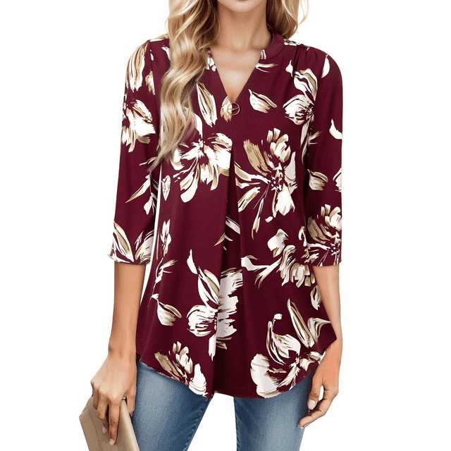 Wataxii Womens Tunic Tops to Wear with Leggings Blouses for Women ...