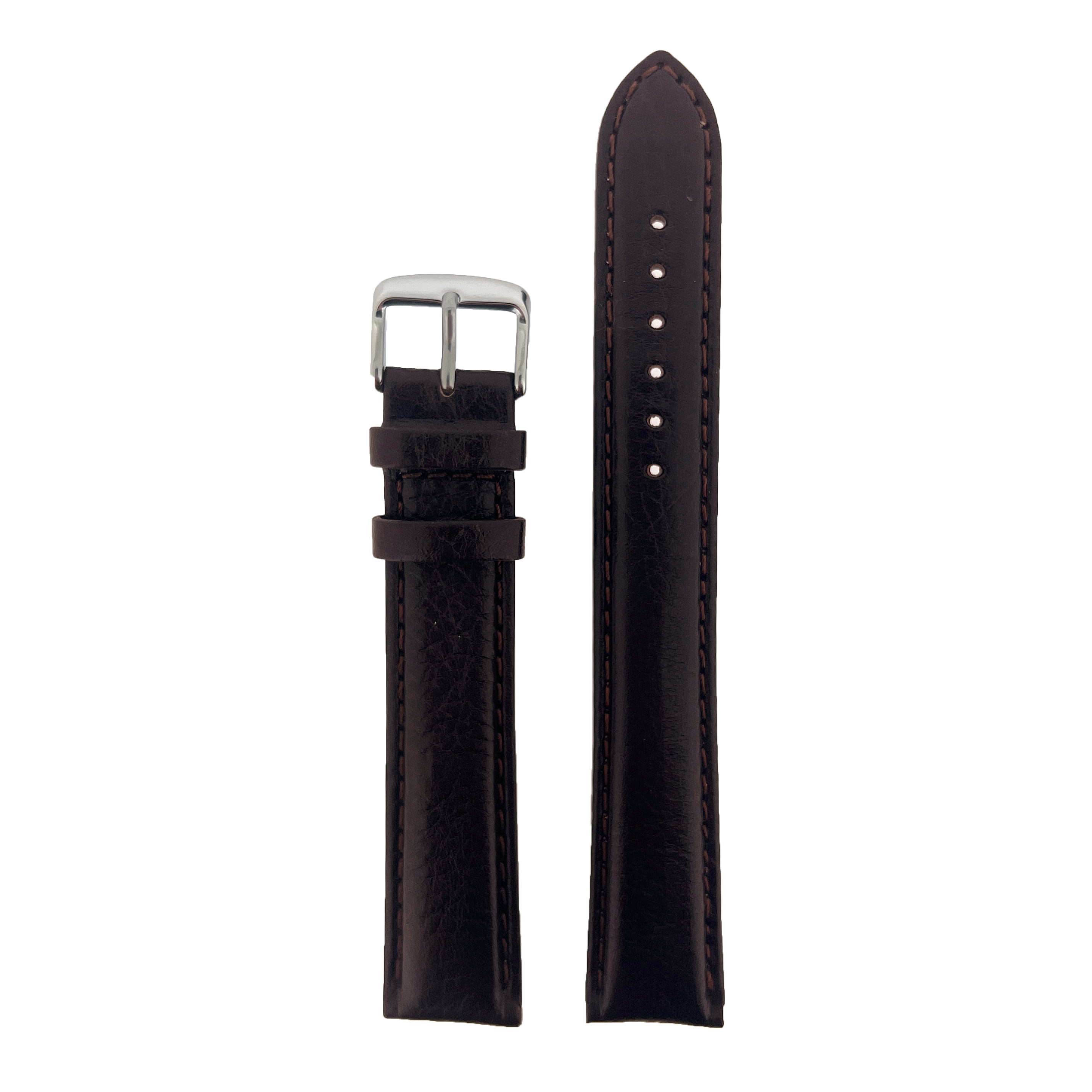 Watch Band Extra Long XXL Leather Padded Mens Brown 18mm - Walmart.com