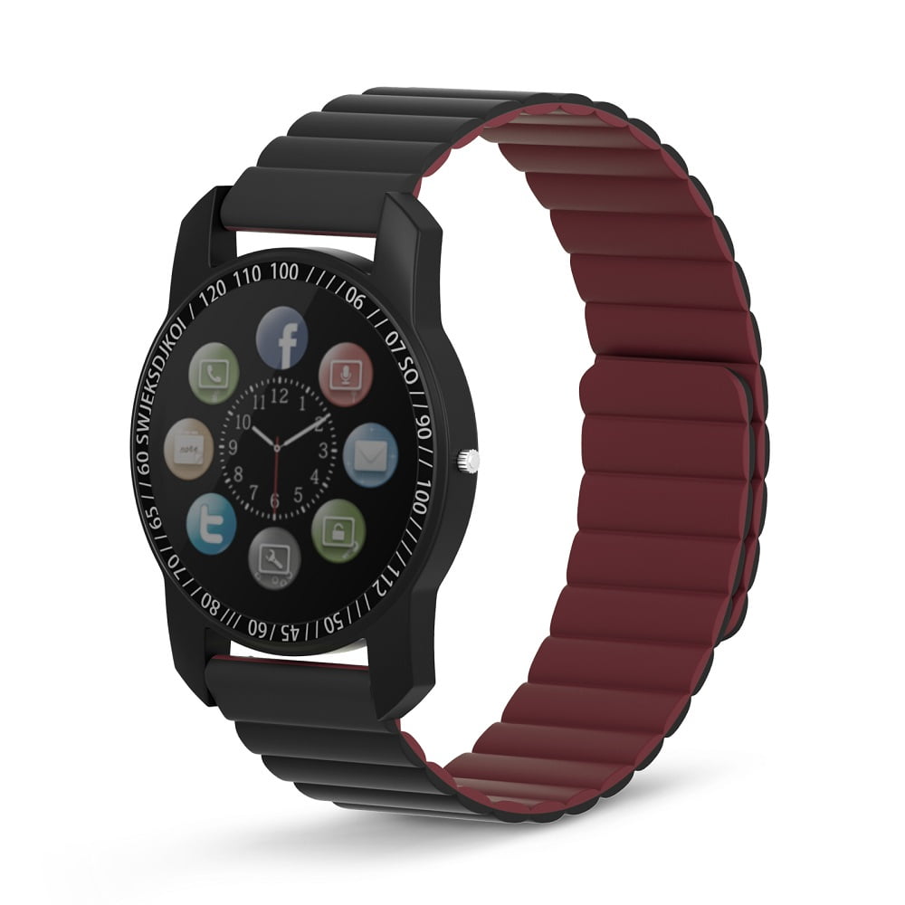 Watch Band, Magnetic Silicone Smart Watch Strap, 22mm Double Color ...