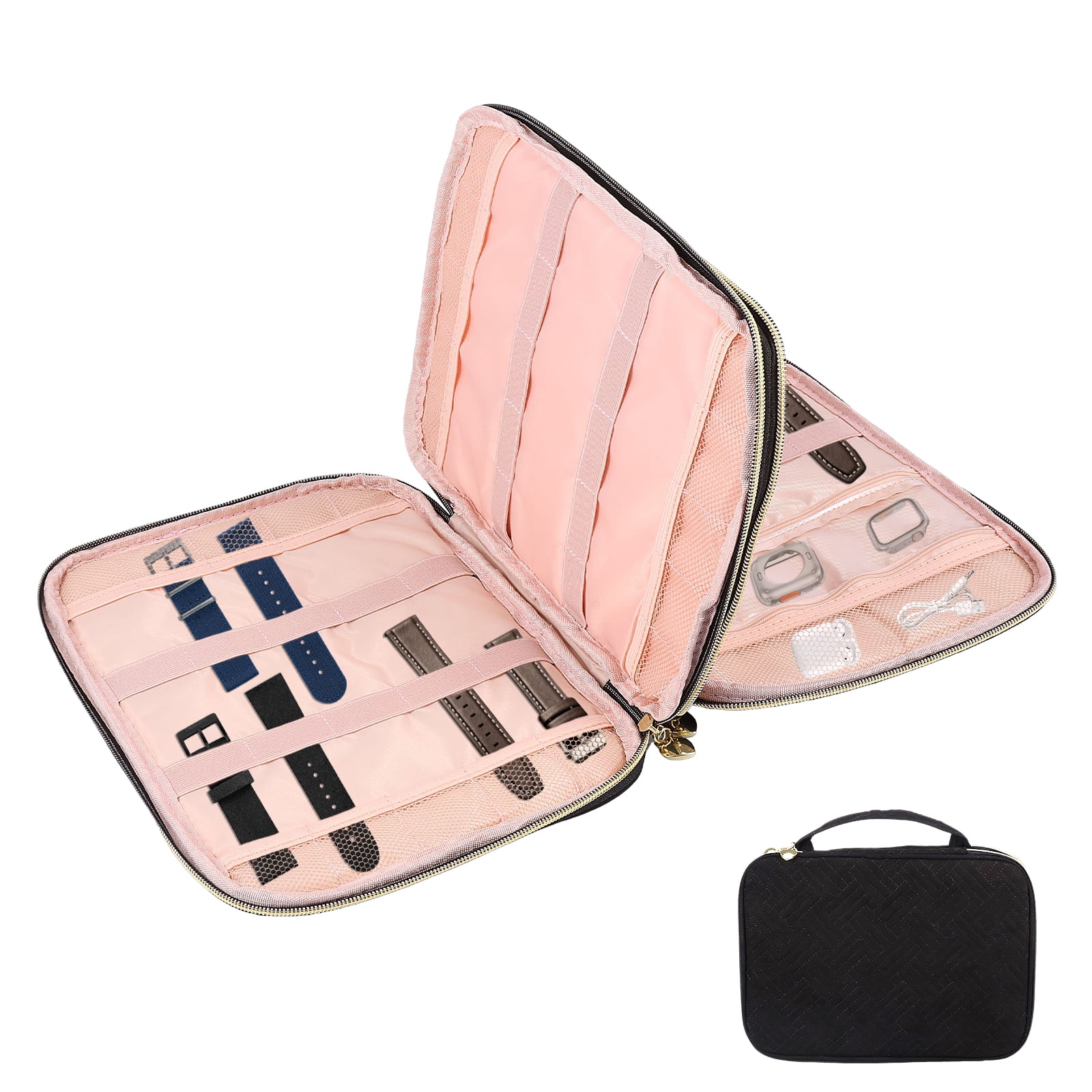 Watch Band Organizer Polyester Watch Band Holder with Soft Inner Liner ...