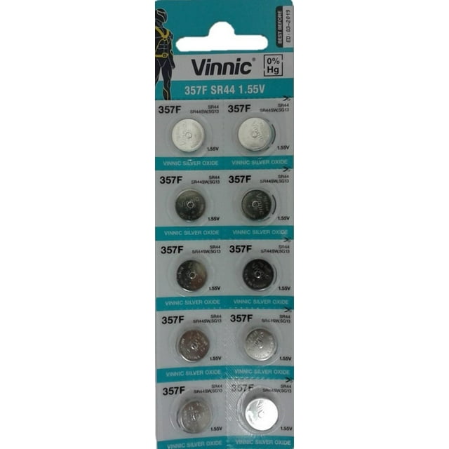 Watch Battery 1.5V Silver Oxide 357 SR44 SR44SW 10 Pack - Walmart.com