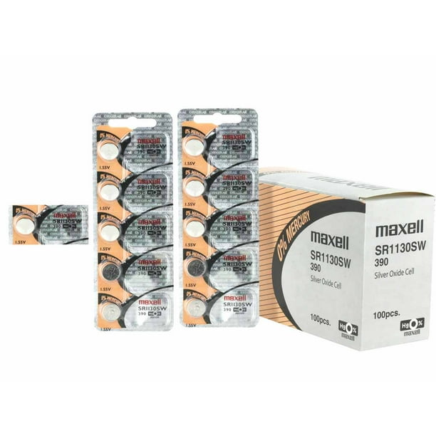Watch Battery Button Cell SR1130SW 390 100 Batteries - Walmart Business ...