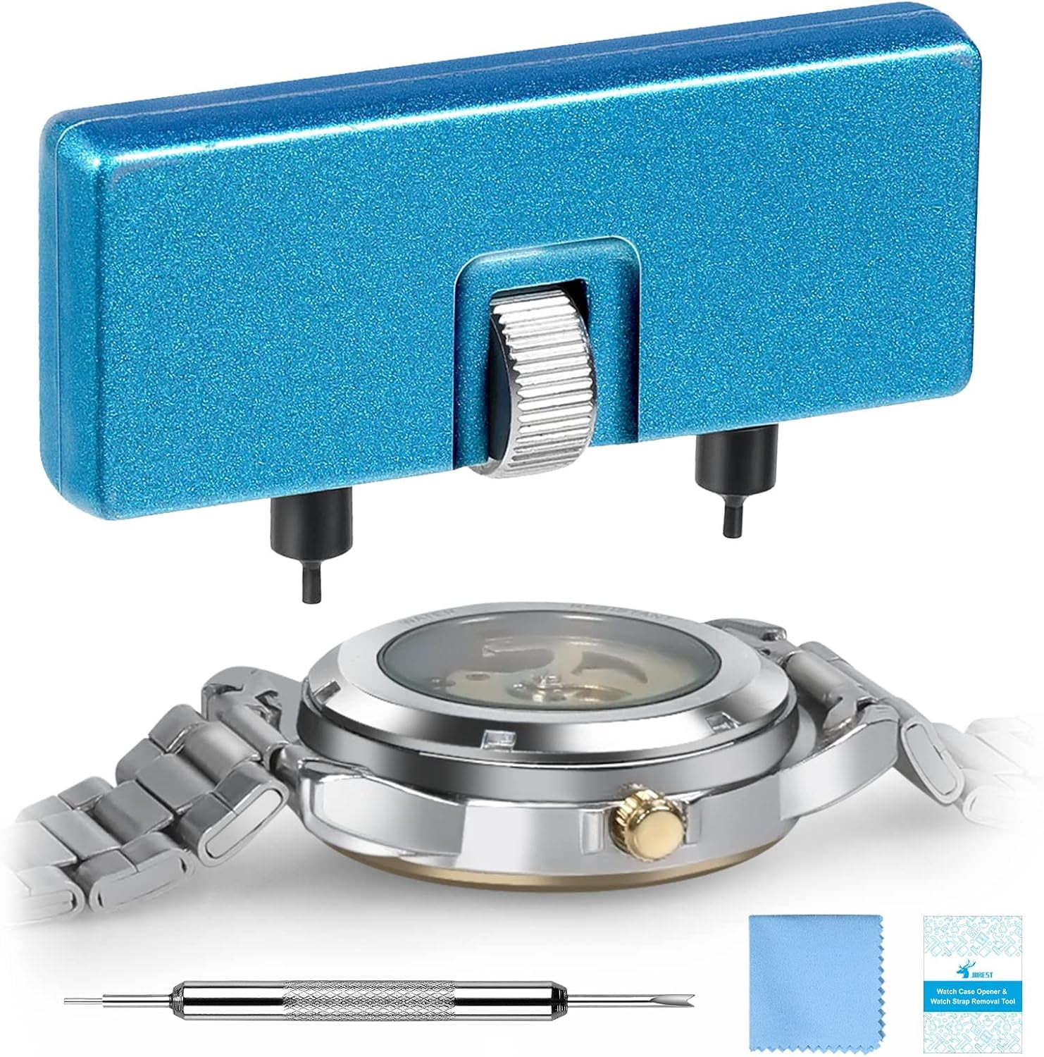 Watch Battery Replacement Kit, Watch Back Remover for Rotate Open Watch Cover, Watch Opening ...