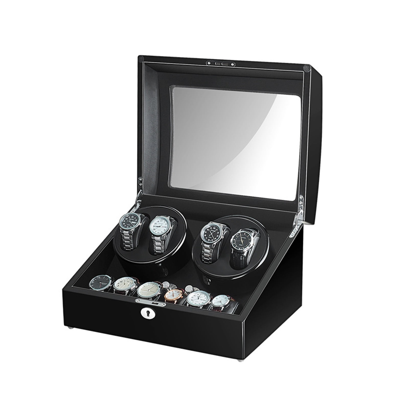 Watch Box Safe Automatic Watch Winder With 4 Rotation Modes Motor For ...