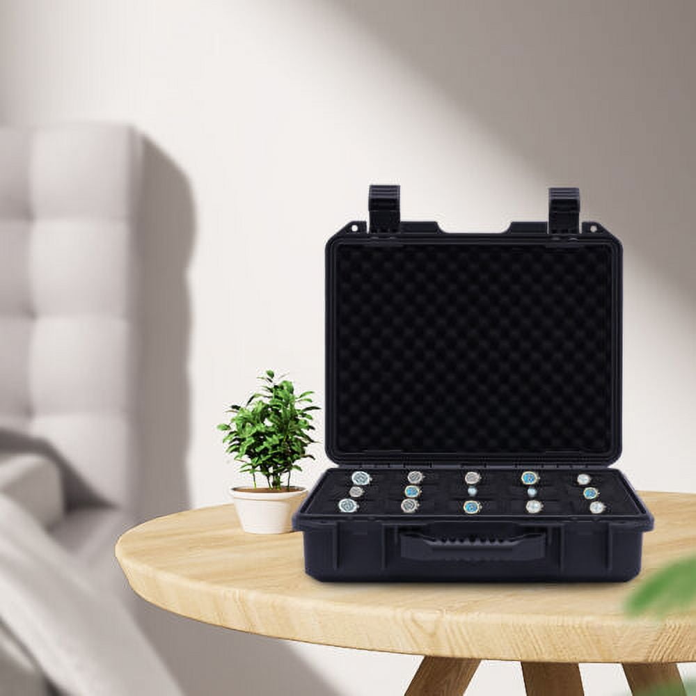 Watch Carry Case Watches of Various Sizes in a Padlockable Display Box ...