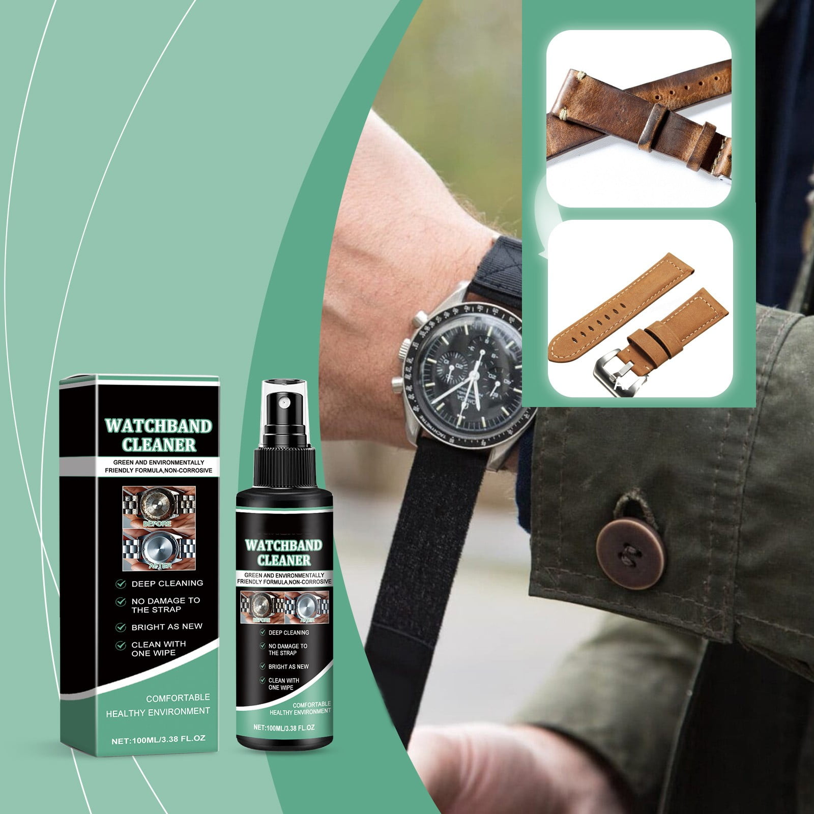 Savings Watch Cleaning Kit,Watch Rings Cleaning Spray,Quick Jewelry ...