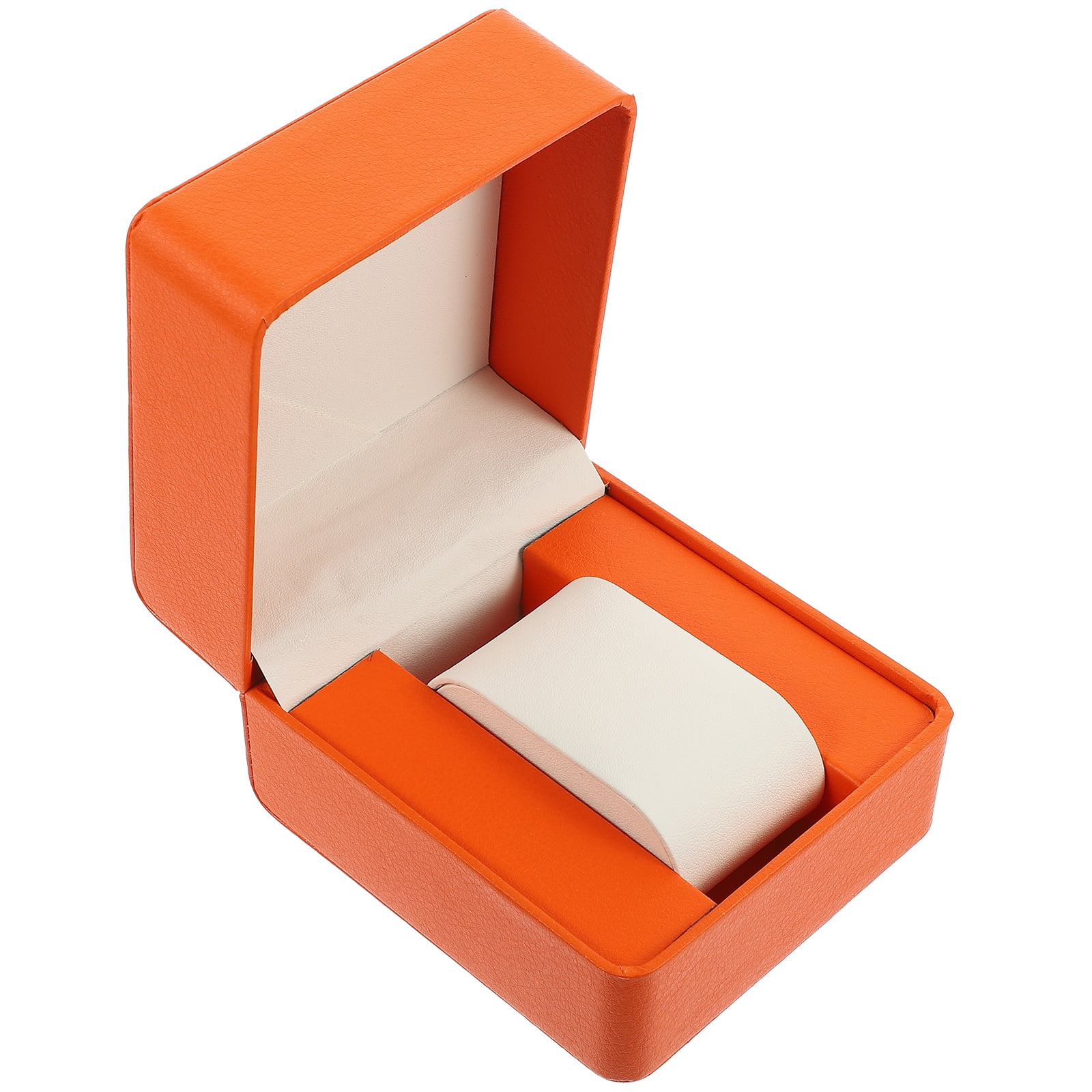 TABLZONE Single Watch Display Case in Orange PU for Showcase and Travel ...
