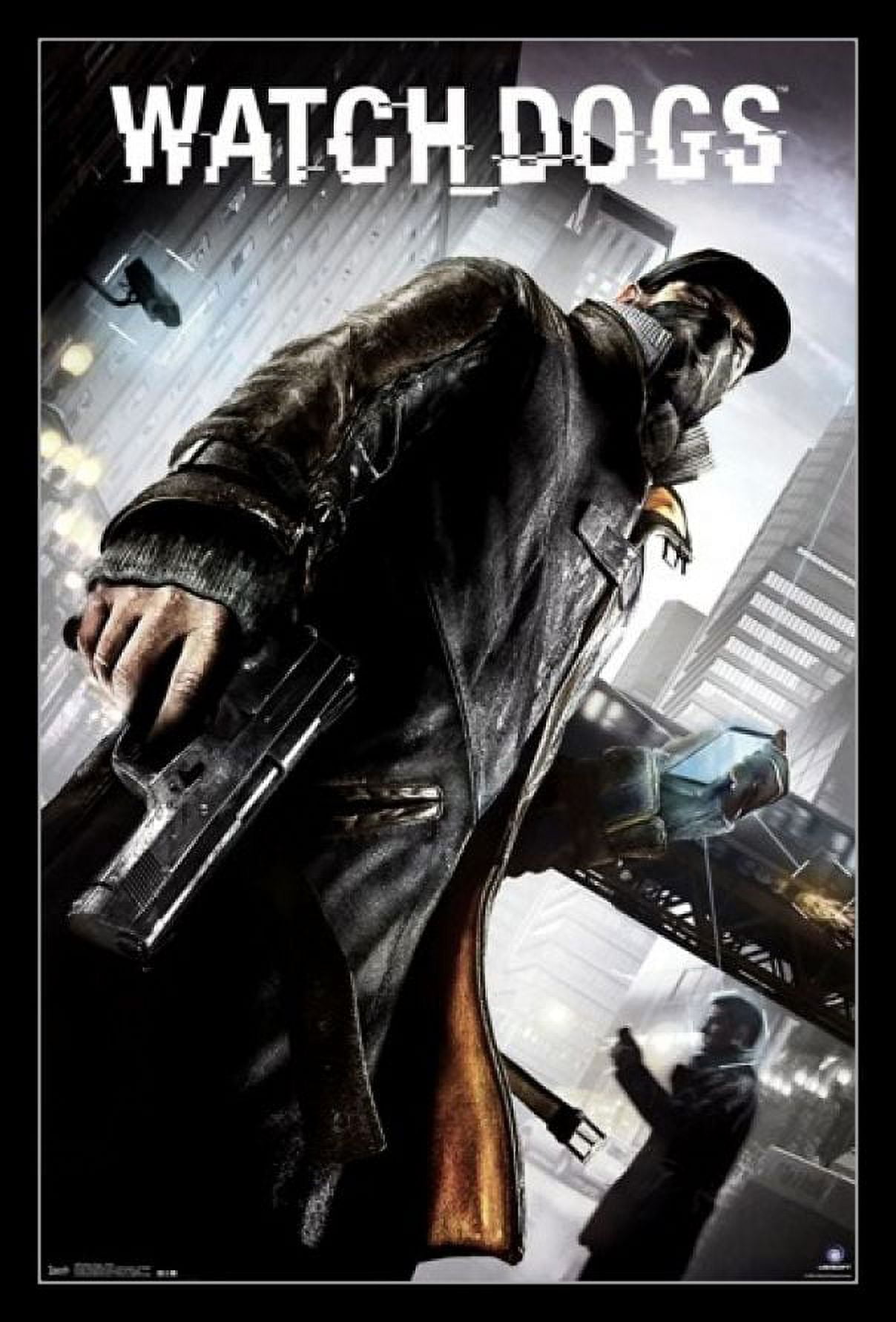 Watch Dogs - Aiden Laminated & Framed Poster Print (24 x 36) - Walmart.com