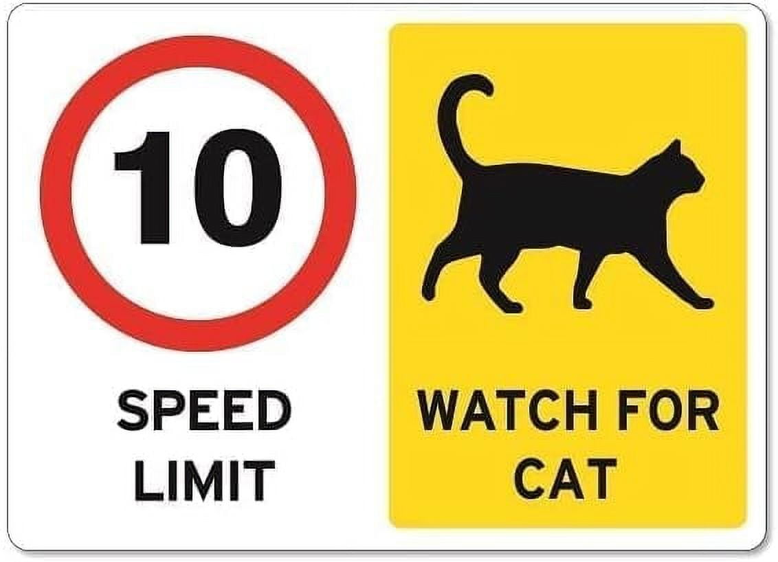 Watch For Cats – 10 Animal Signs Cat Signs Metal Tin Sign 12x16 Inches ...
