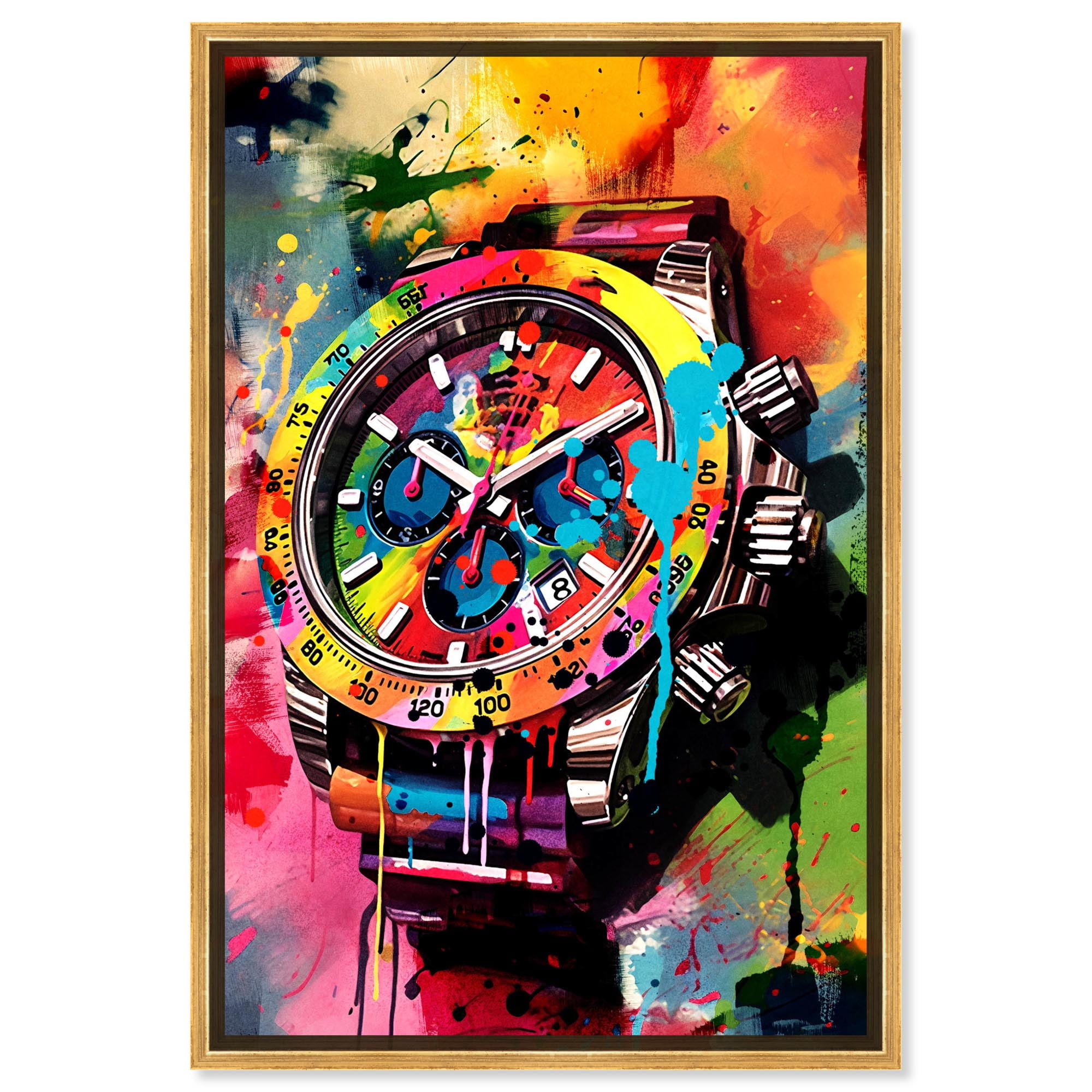 Watch For Legends Canvas Urban Graffiti Wall Art by Notoriart, Gold ...