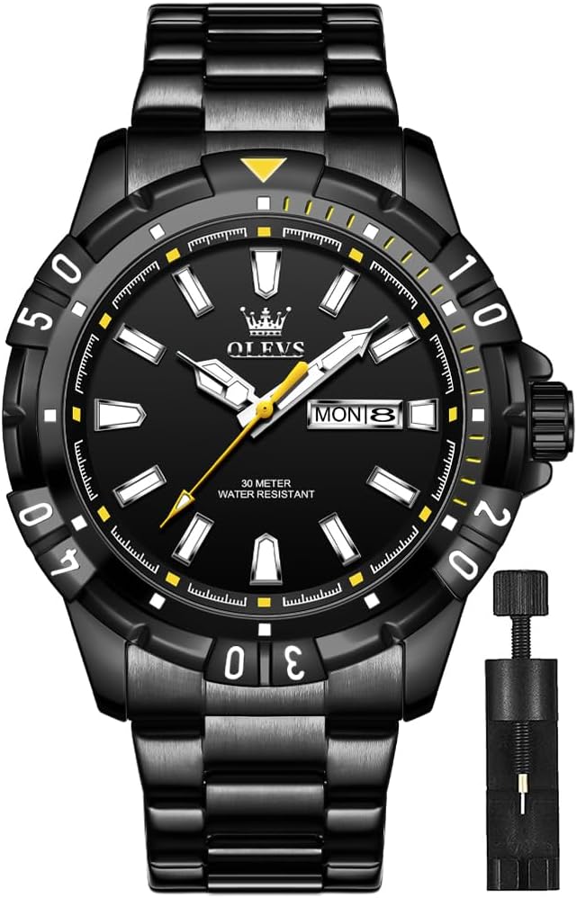 Watch For Men Business Dress Analog Quartz Stainless Steel Waterproof ...