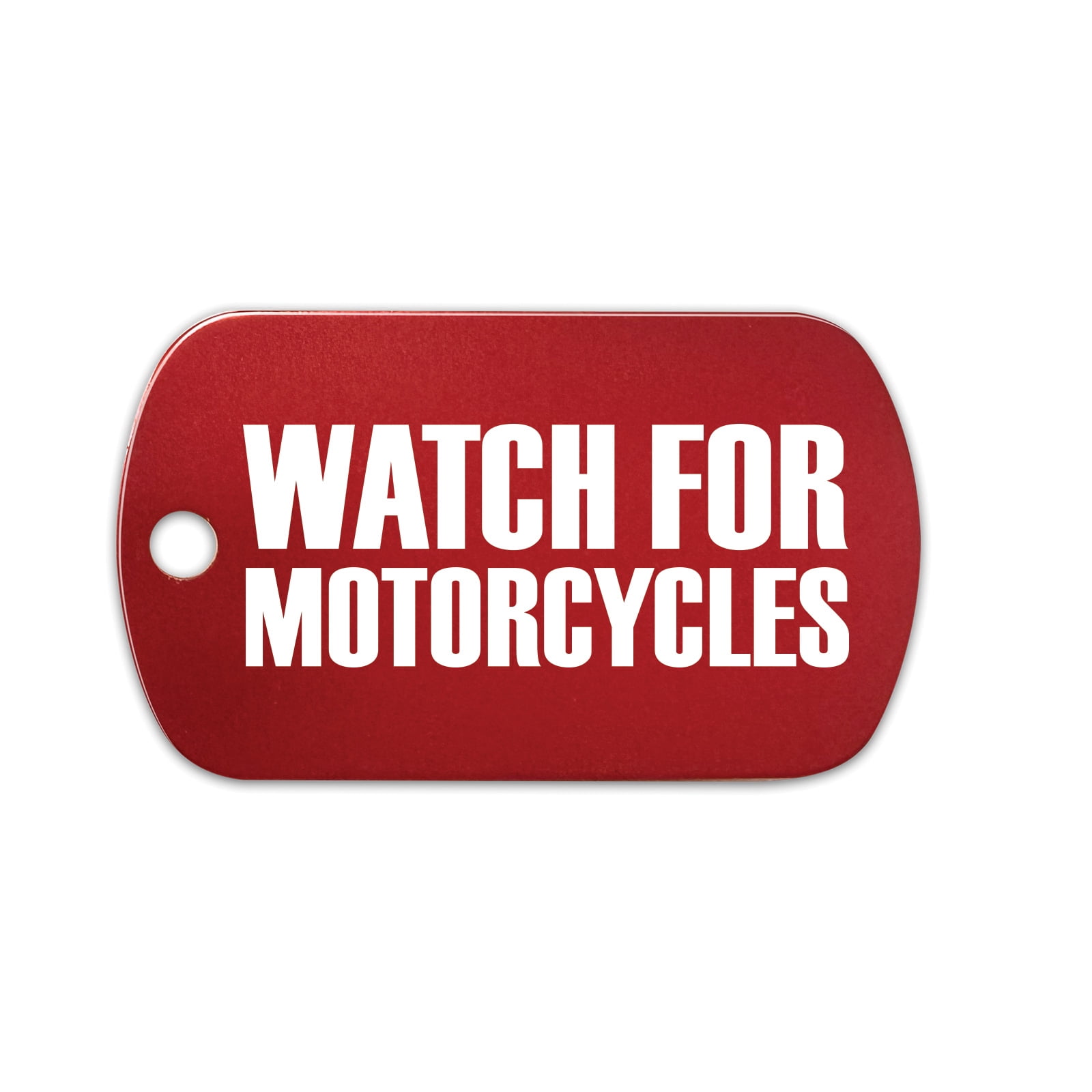 Watch For Motorcycles GI Dog Tag Aluminum Keychain bike motorcycle ...