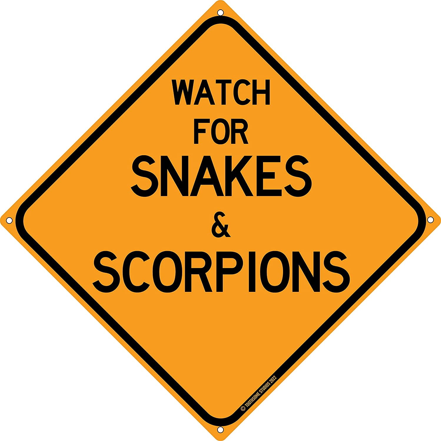 Watch For Snakes And Scorpions 12" x 12" Tin Road Sign Warning Danger ...