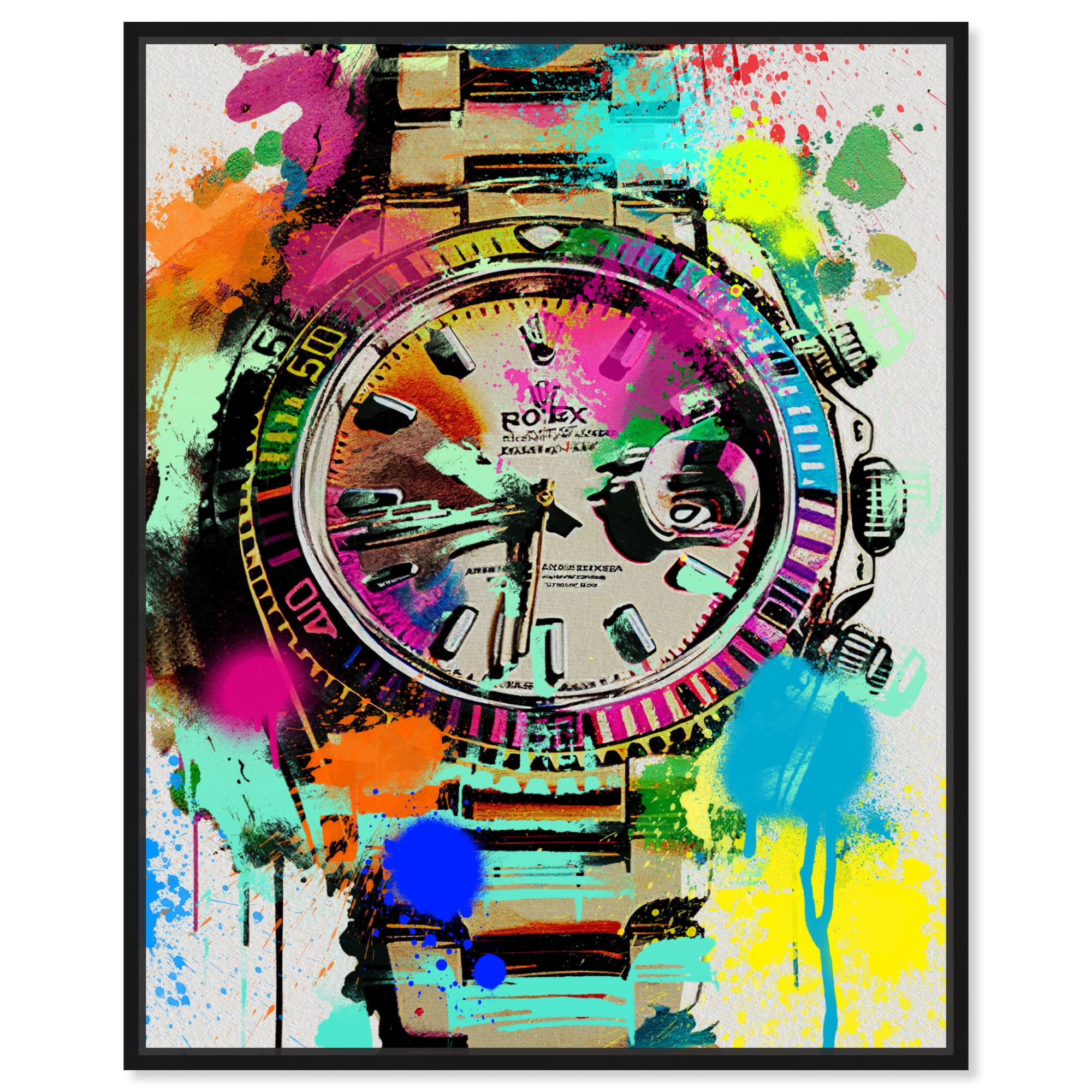 Watch For Winners Canvas Graffiti Inspired Wall Art By Notoriart, Black ...