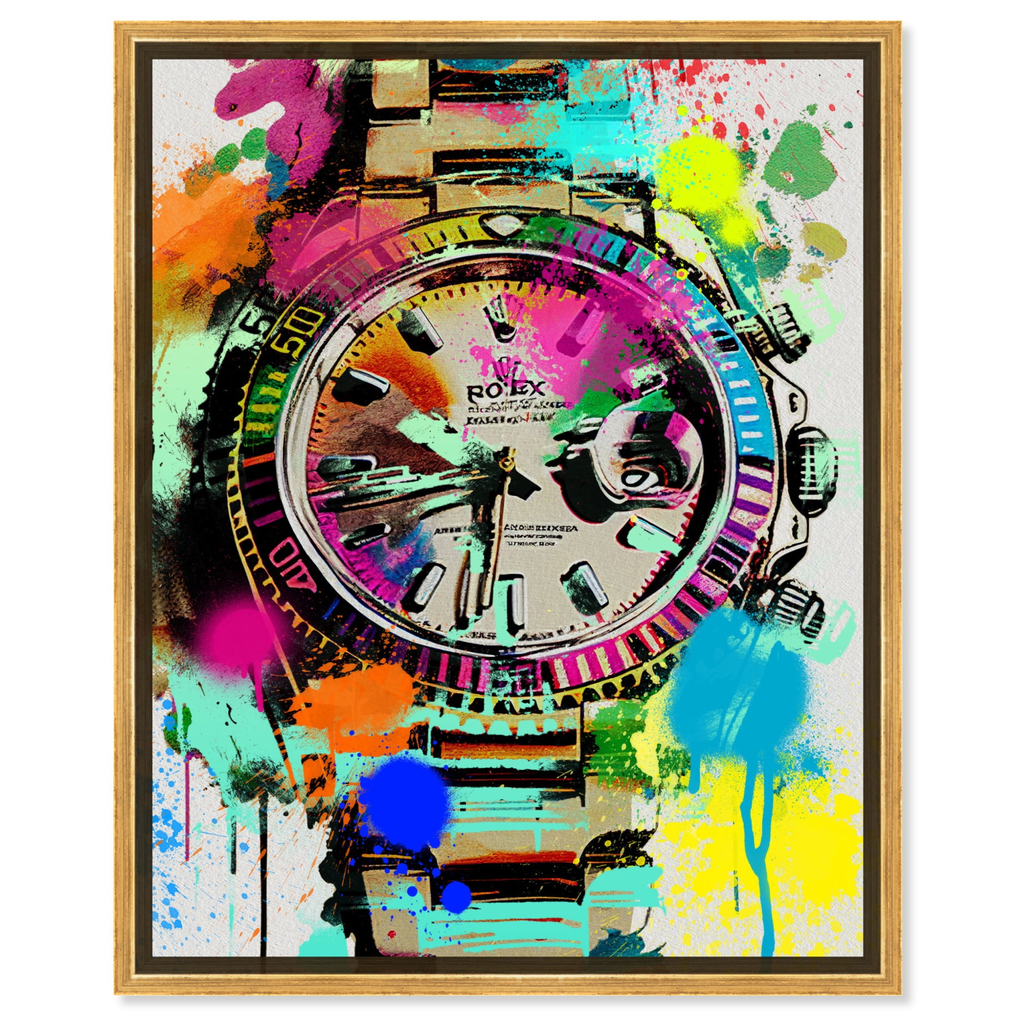 Watch For Winners Canvas Graffiti Inspired Wall Art By Notoriart, Gold ...