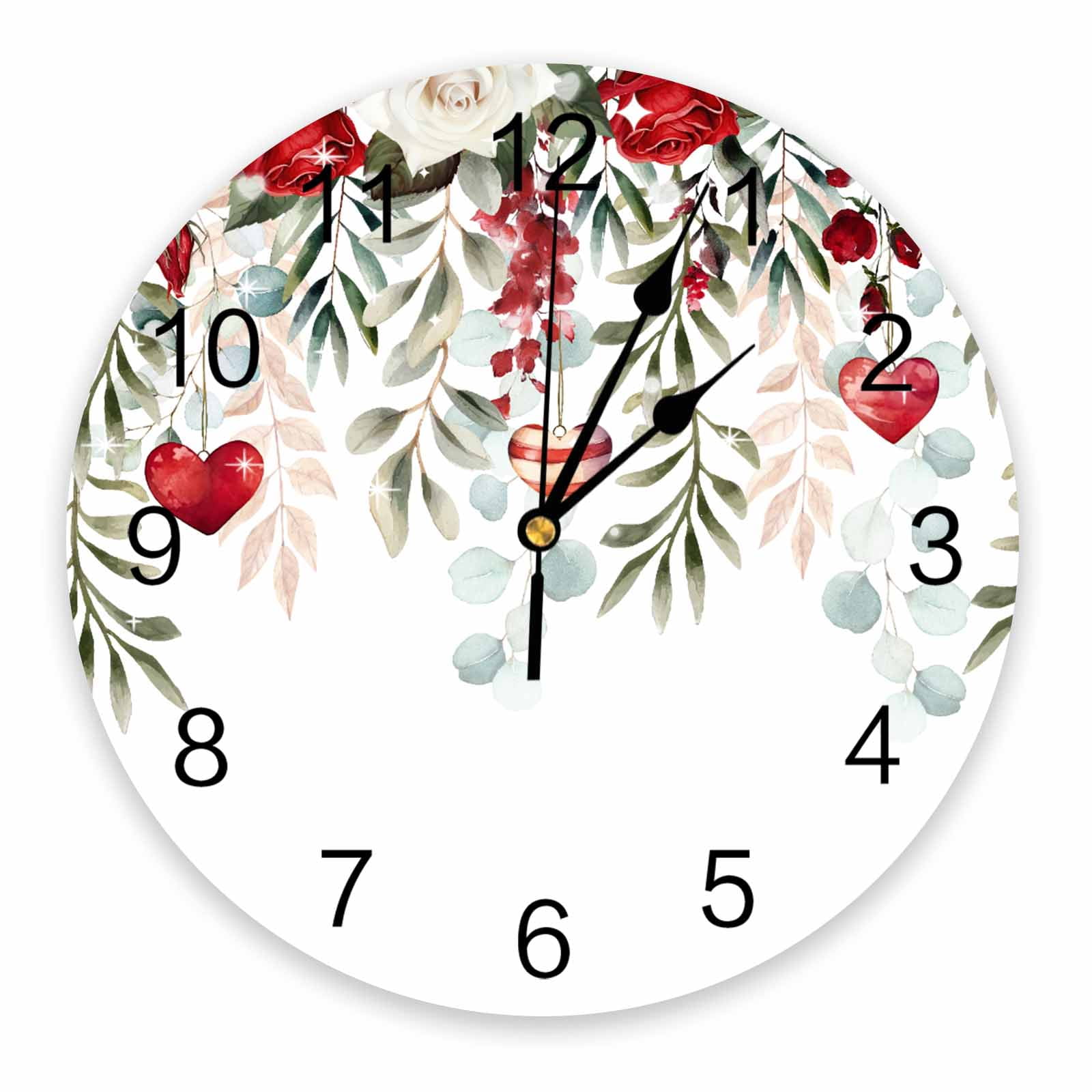 Watch Hangg Wall Decor Home Room Livg Clock Silent Modern Clock Wall ...