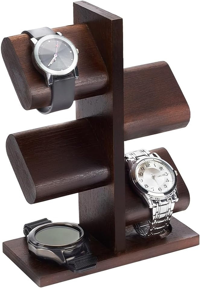 Watch Holder Stand Wooden Watch Display Tower Multiple Watch Organizer ...