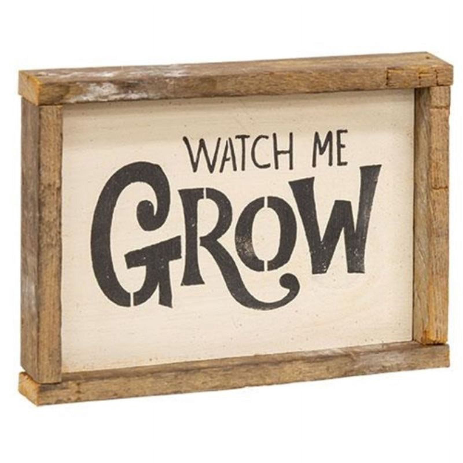Watch Me Grow Rustic Wood Framed Sign - Walmart.com