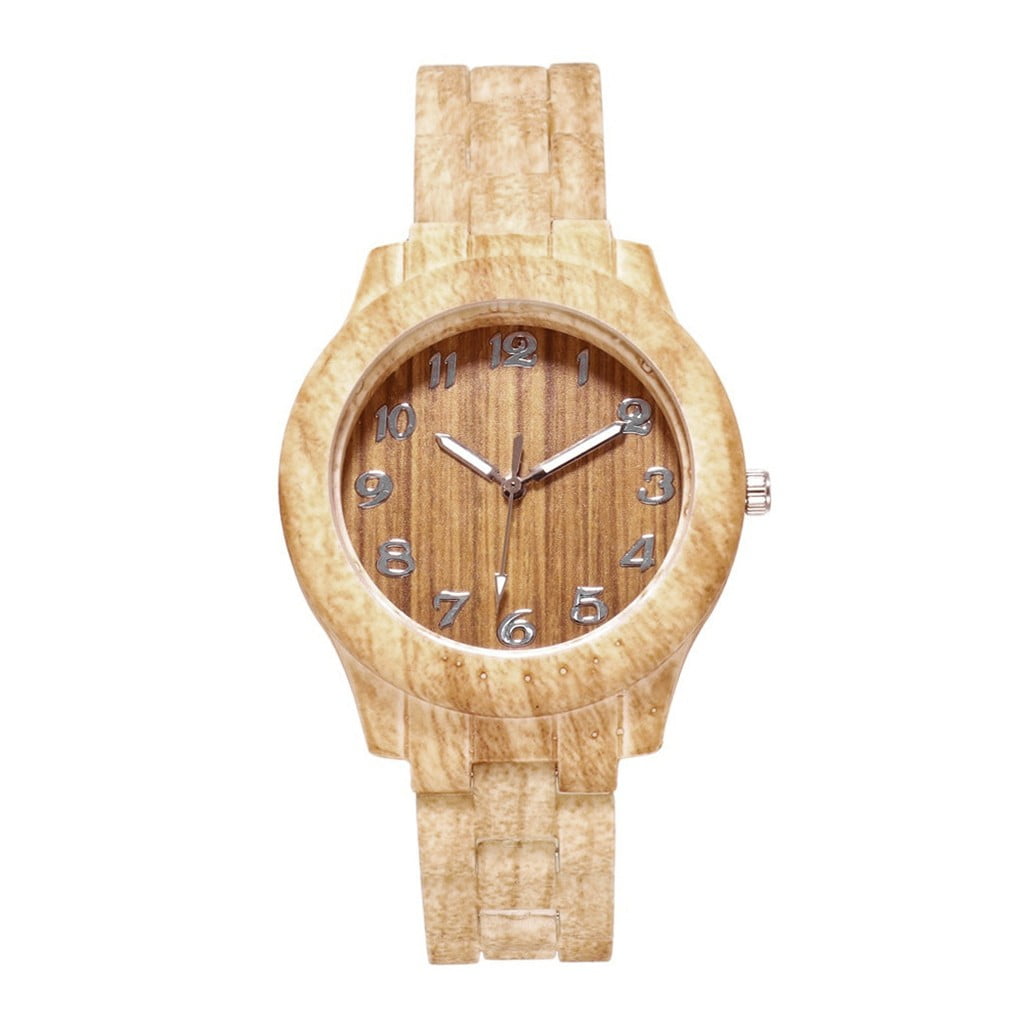 Watch Men's Watch Quartz Womens Work Watch High End Wood Grain Durable ...