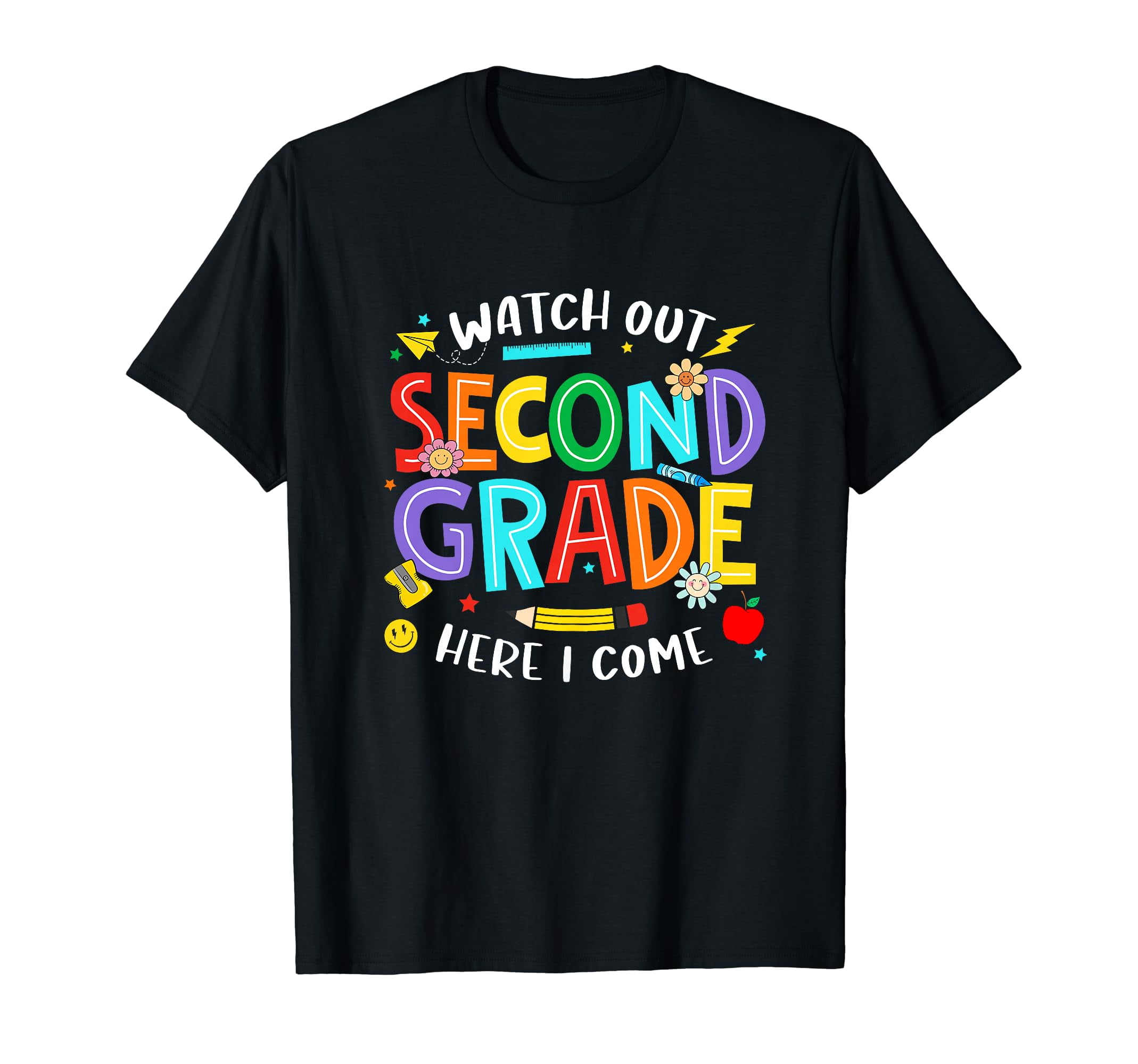 Watch Out Second Grade Here I Come 2nd Grade Back To School T-Shirt ...