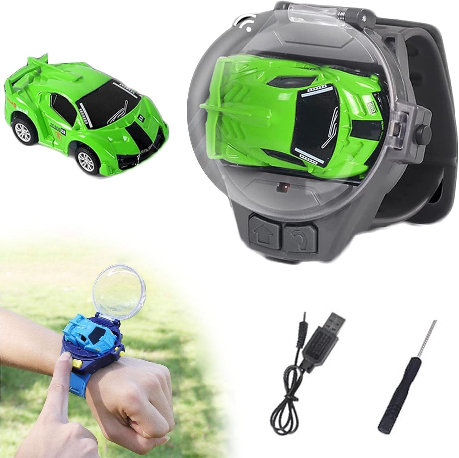 Watch Remote Control Car Toy, Snow Grass Watch Car Toy, Mini Remote ...