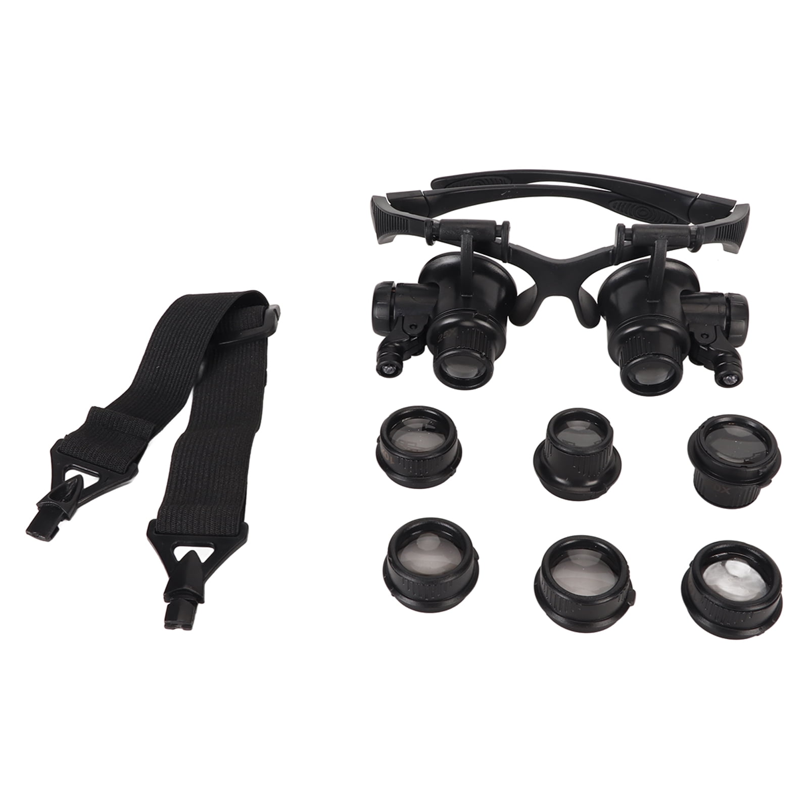 Watch Repair Magnifier with LED Light Hands Free Magnifying Glass ...