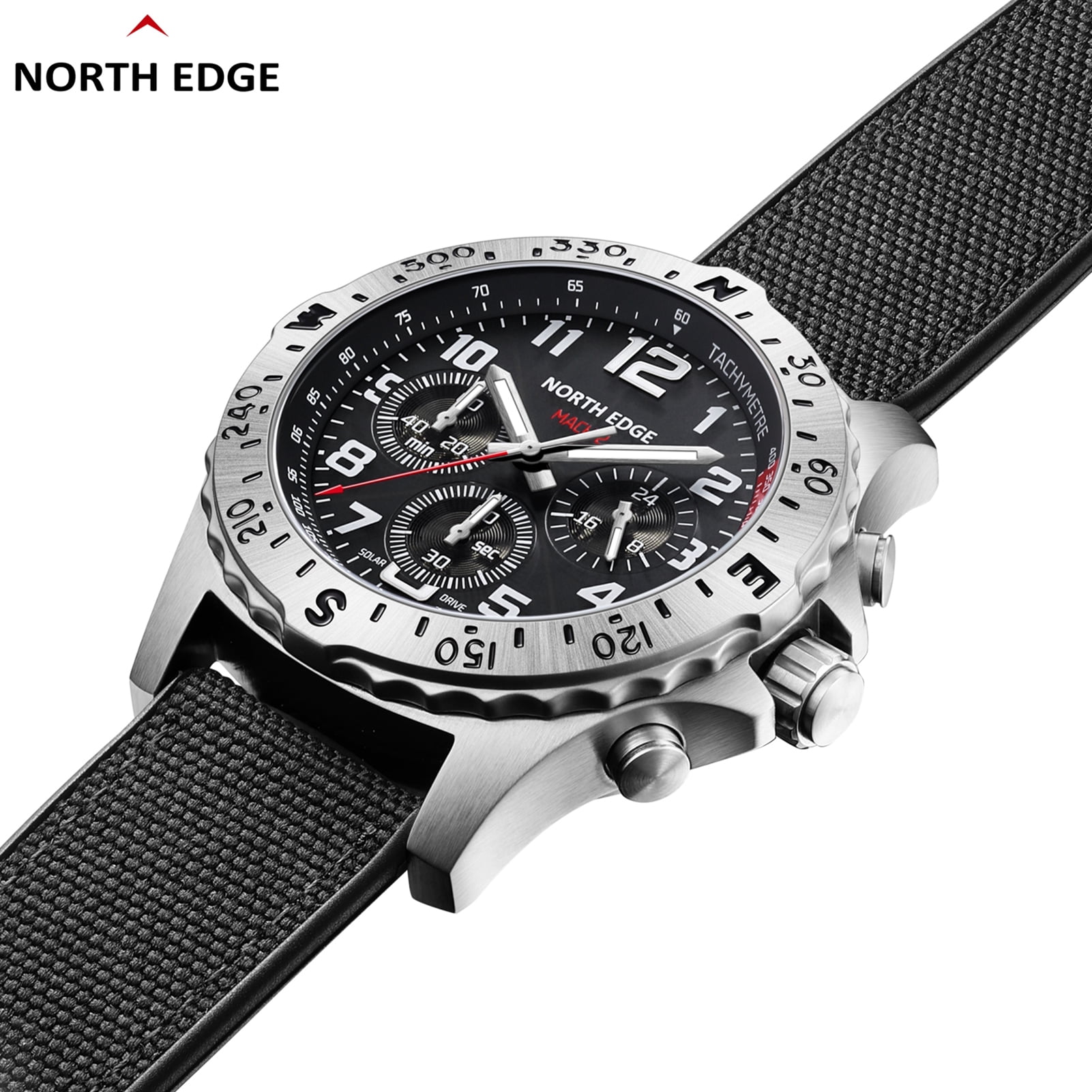 Watch,Stainless Steel Reserve Pilot Watch Steel Watch180 North Solar ...