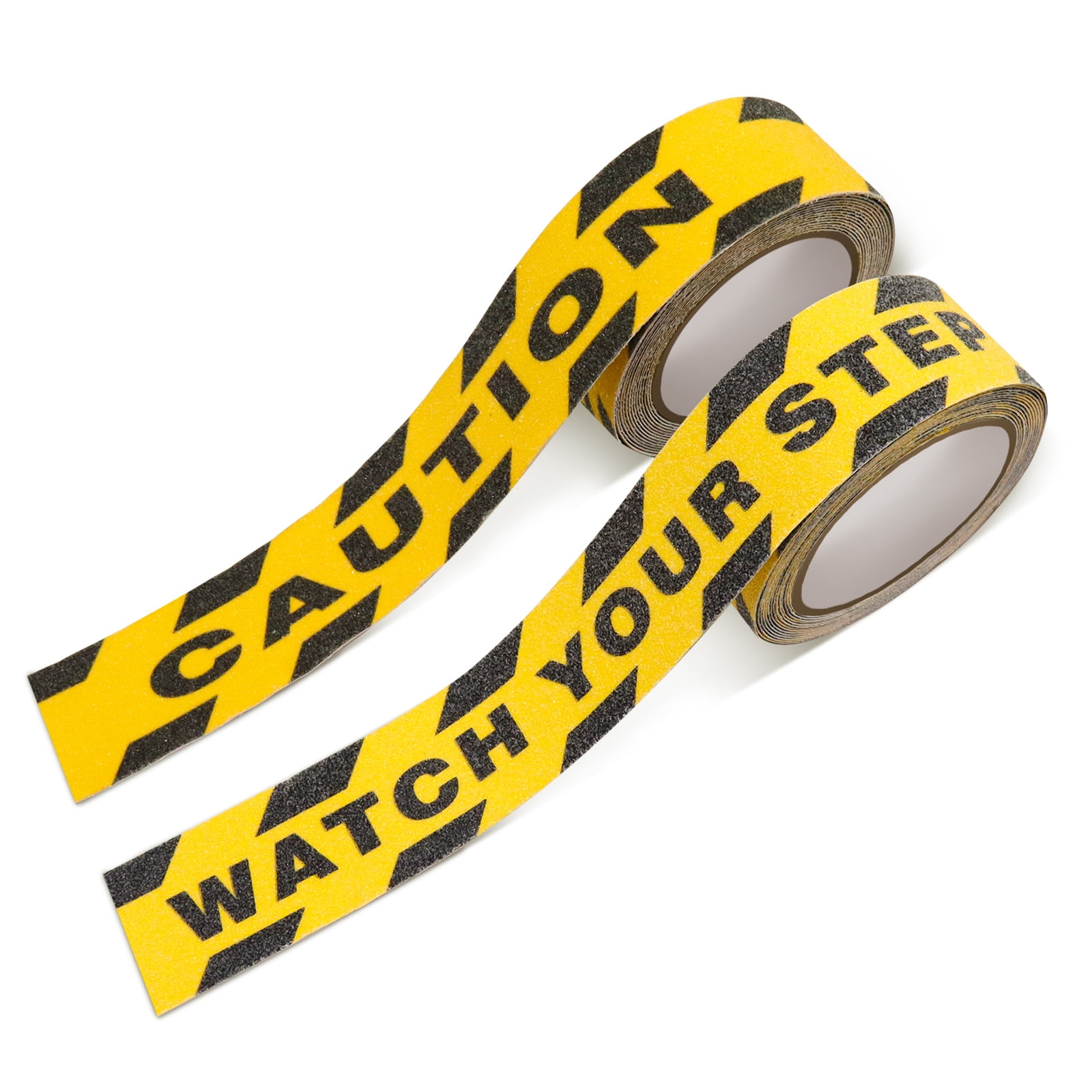 Watch Your Step Caution Tape 1.97in x 16.4Ft, Non Skid Tape Yellow ...