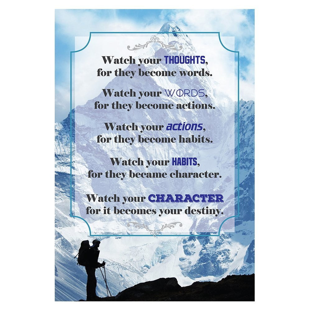 Watch your THOUGHTS, for they become words. Motivational Quote Poster ...