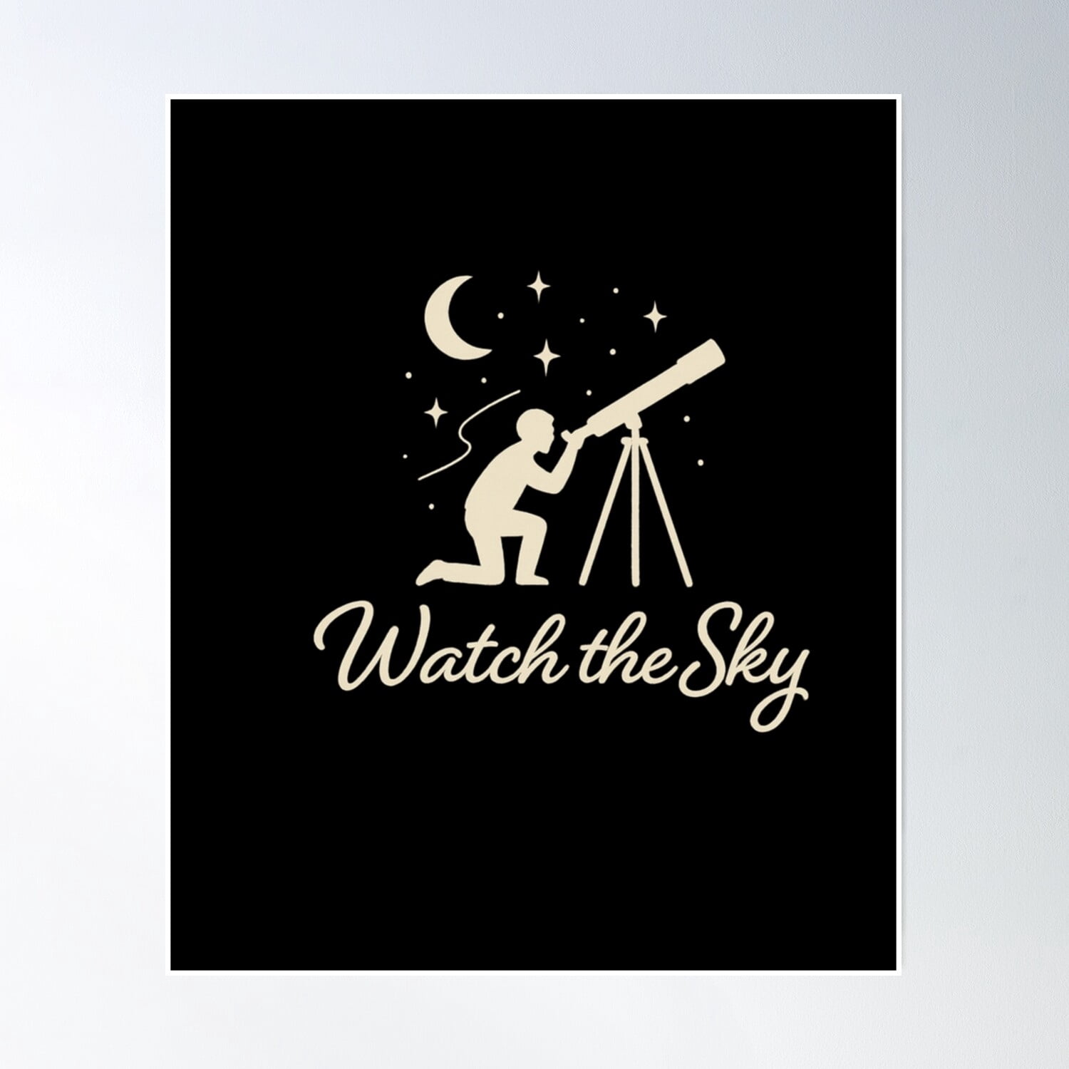 Watch The Sky – Minimal Cosmic Design For Stargazing Souls Poster Wall ...