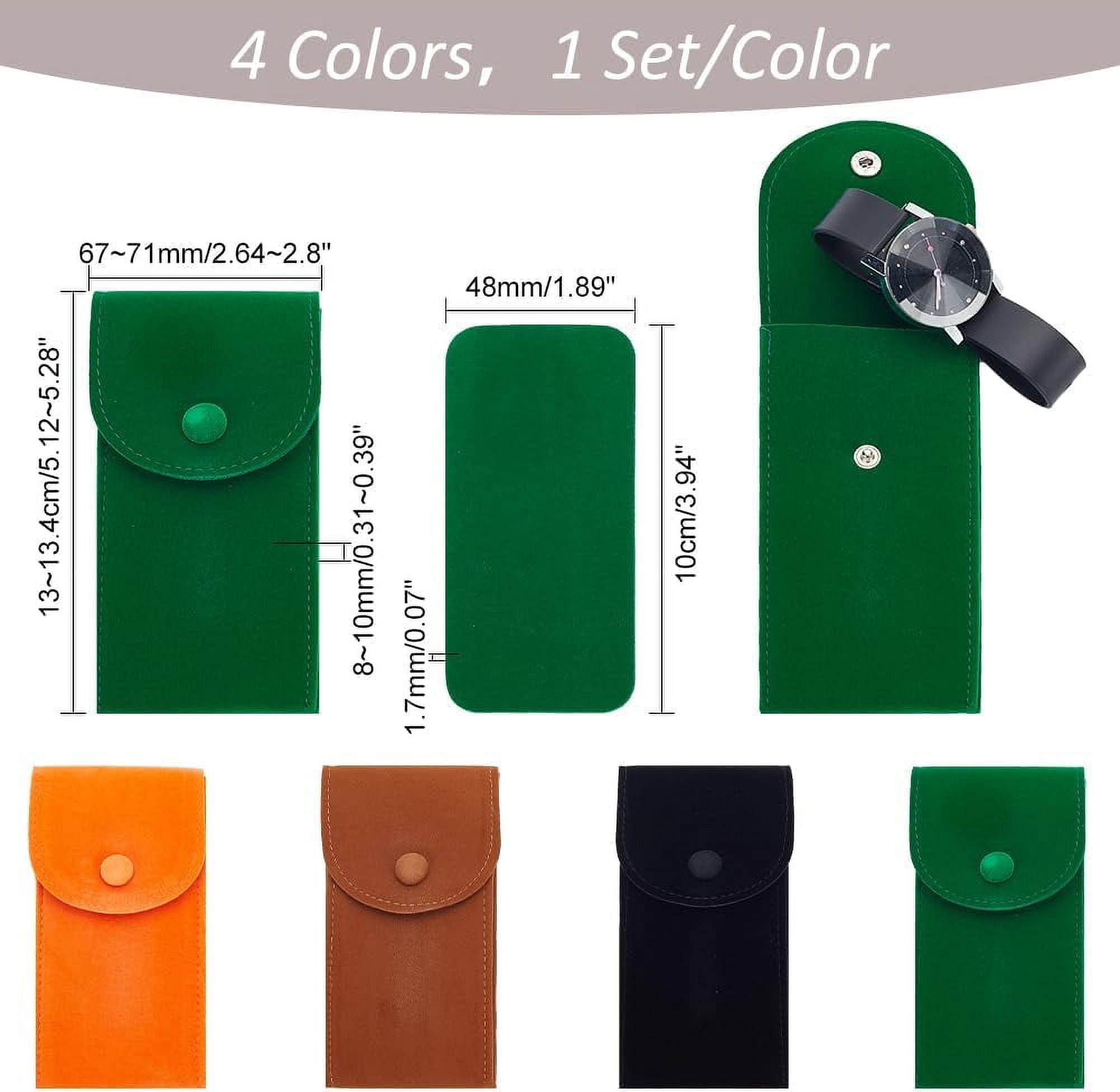 Watch Travel Case 4PCS 5x2.8 Inch Portable Watch Pouch Velvet Single ...