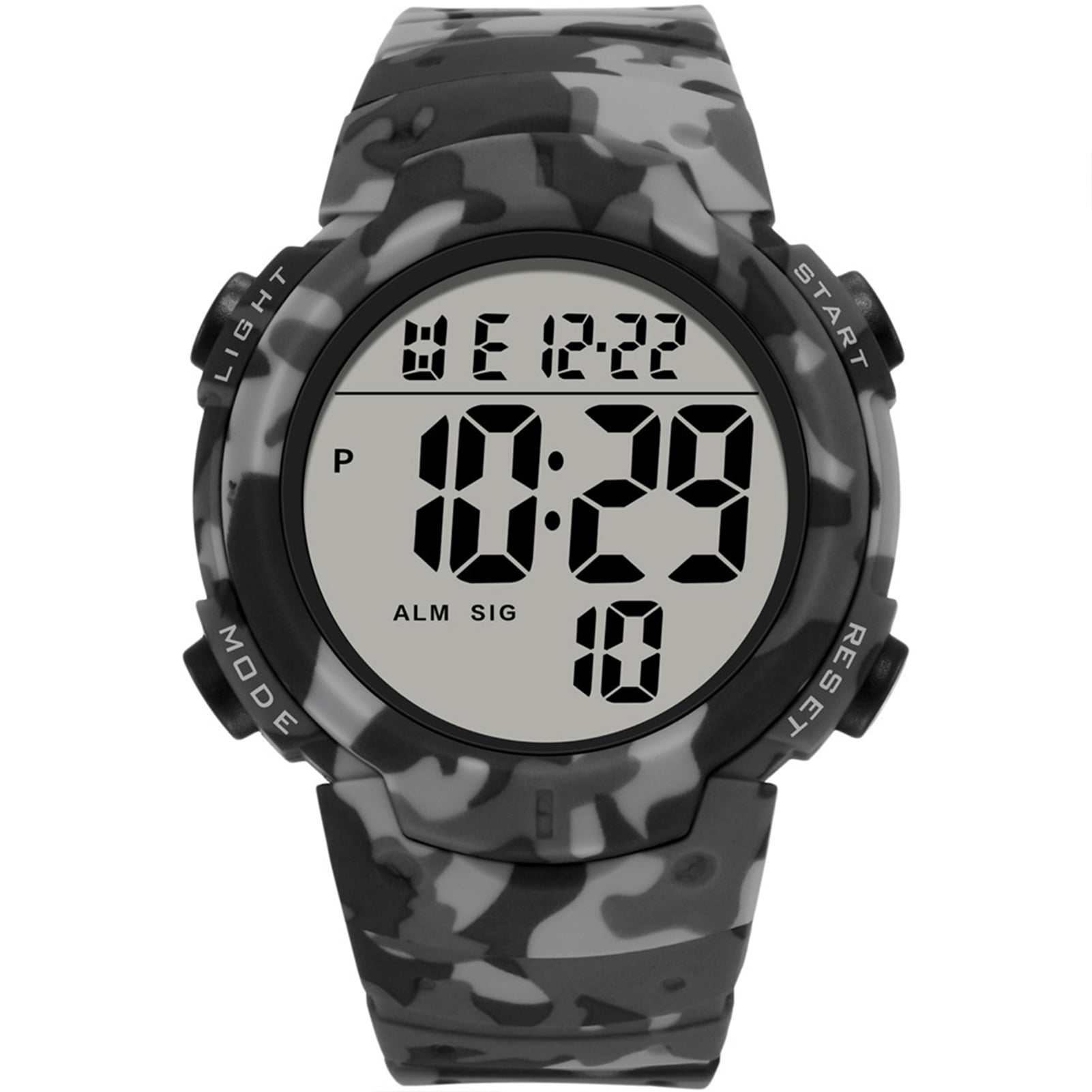Waterproof Athletic Digital Display Watch, Clear Battery Powered Adult ...