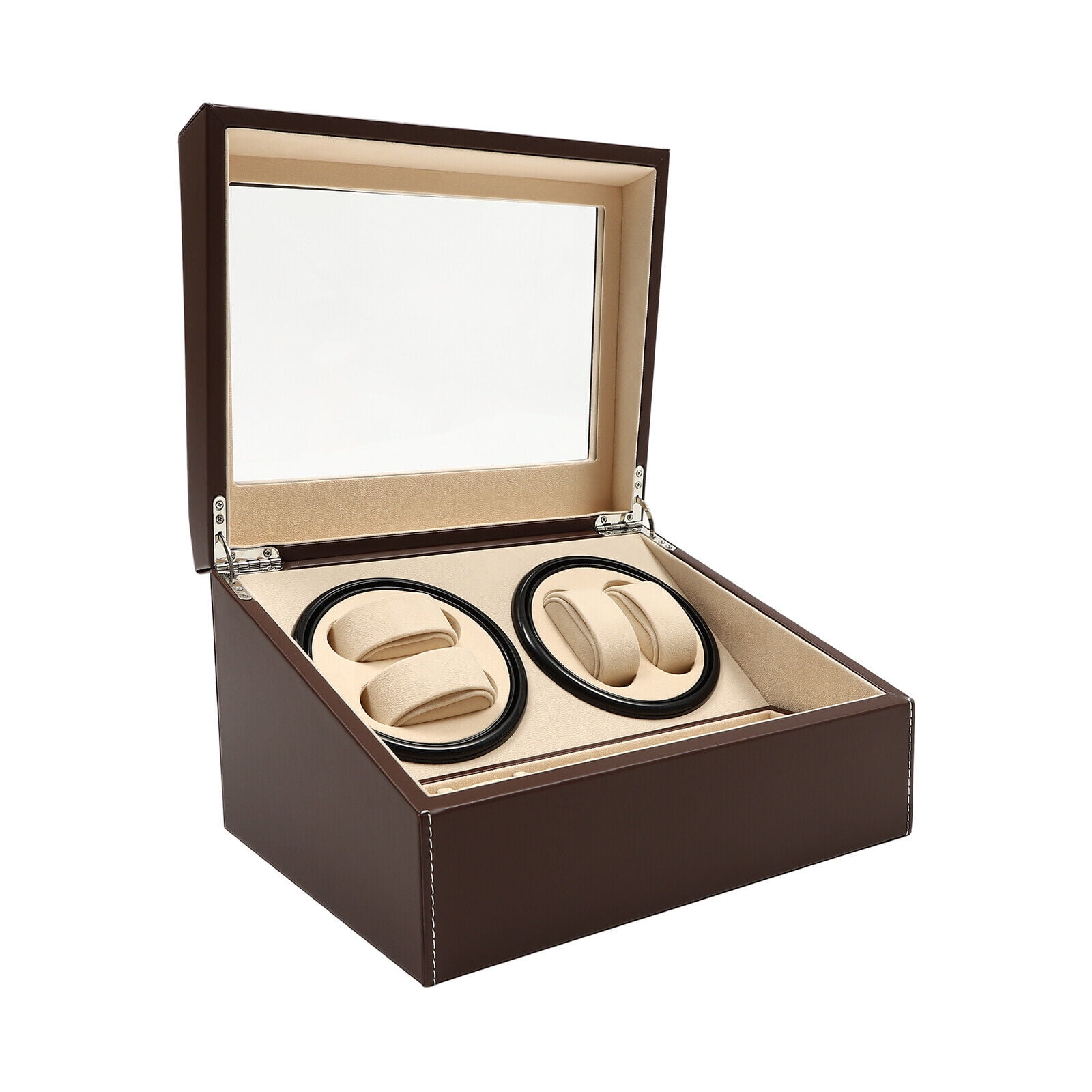 Watch Winder Box, Watch Display Box with 6 Storage Positions and 4 ...