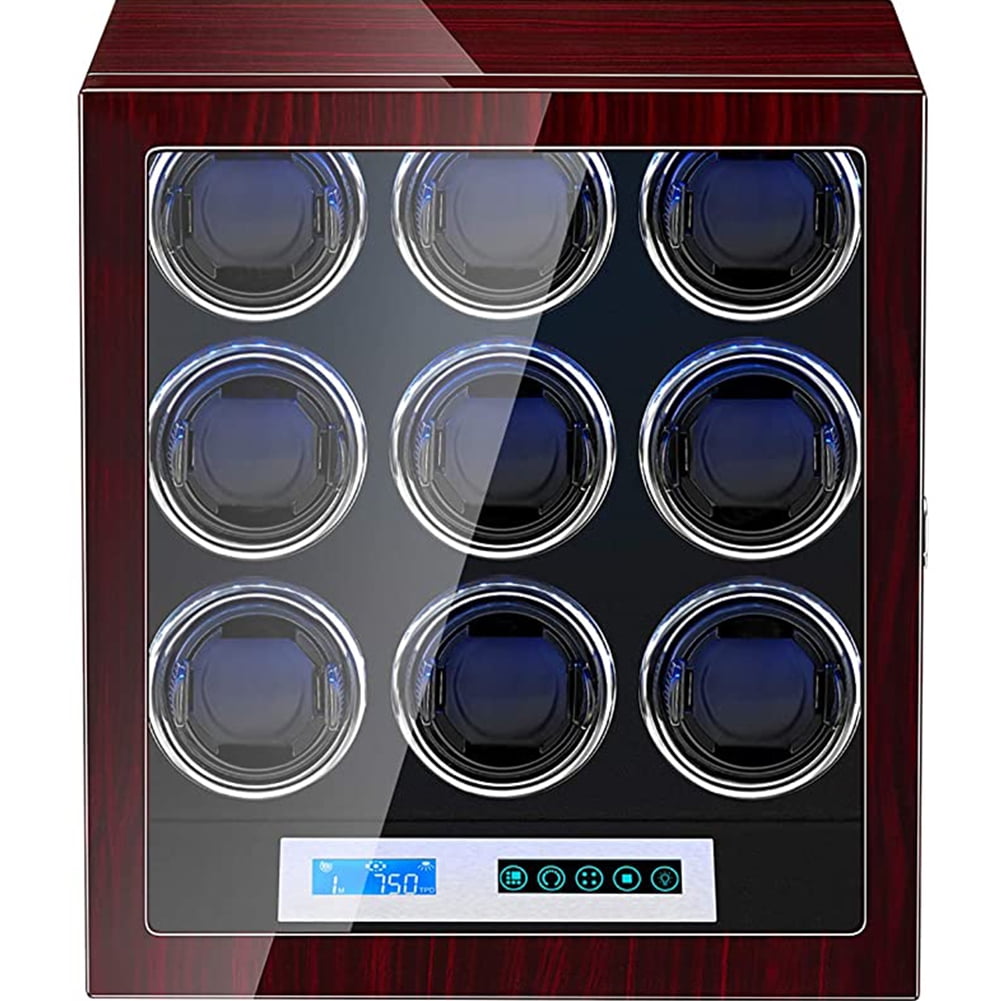 Watch Winder,Piano Finish with High-Gloss Lacquer,Upgraded Adjustable ...