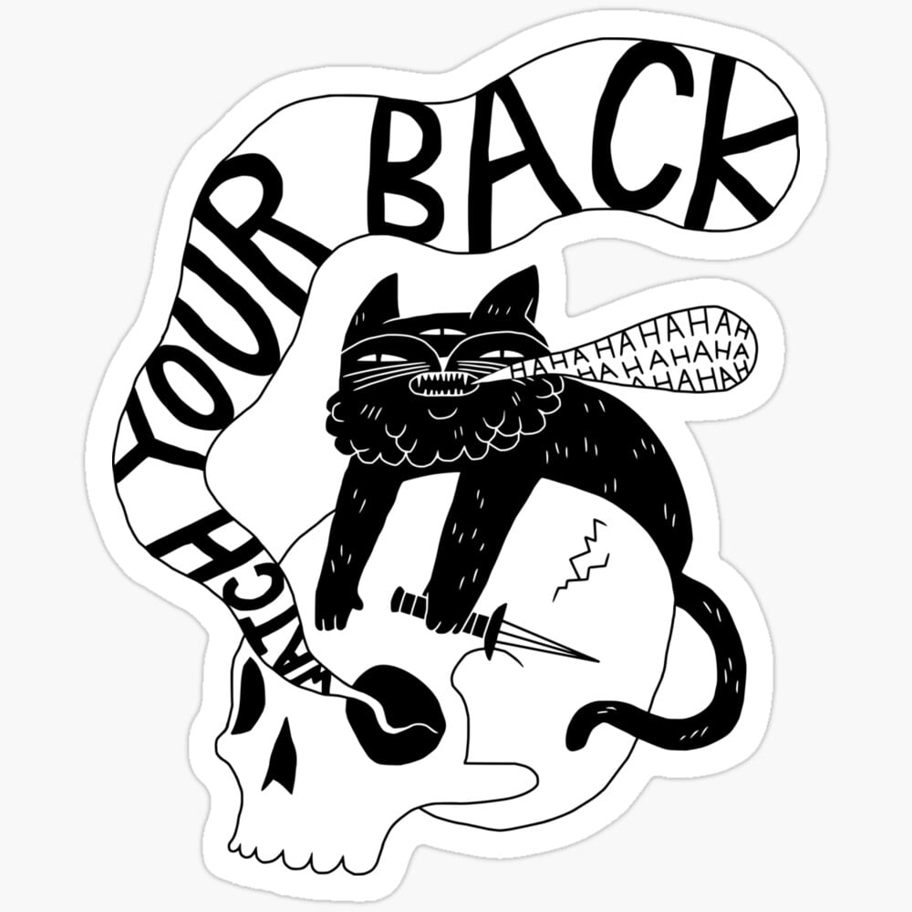 Watch Your Back Sticker Phone Decal Water Bottle Stickers Car Decals ...