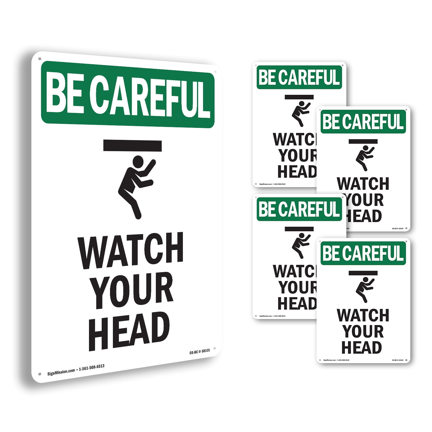 Watch Your Head OSHA Be Careful Aluminum Sign 24 Inch x 18 Inch - 5 ...