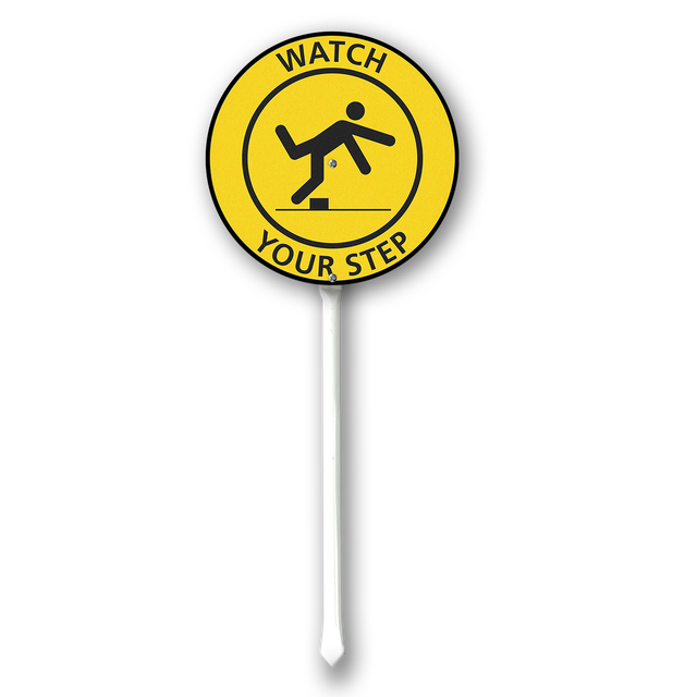 Watch Your Step Sign Yard Stake Outdoor, Aluminum, Metal Stakes ...