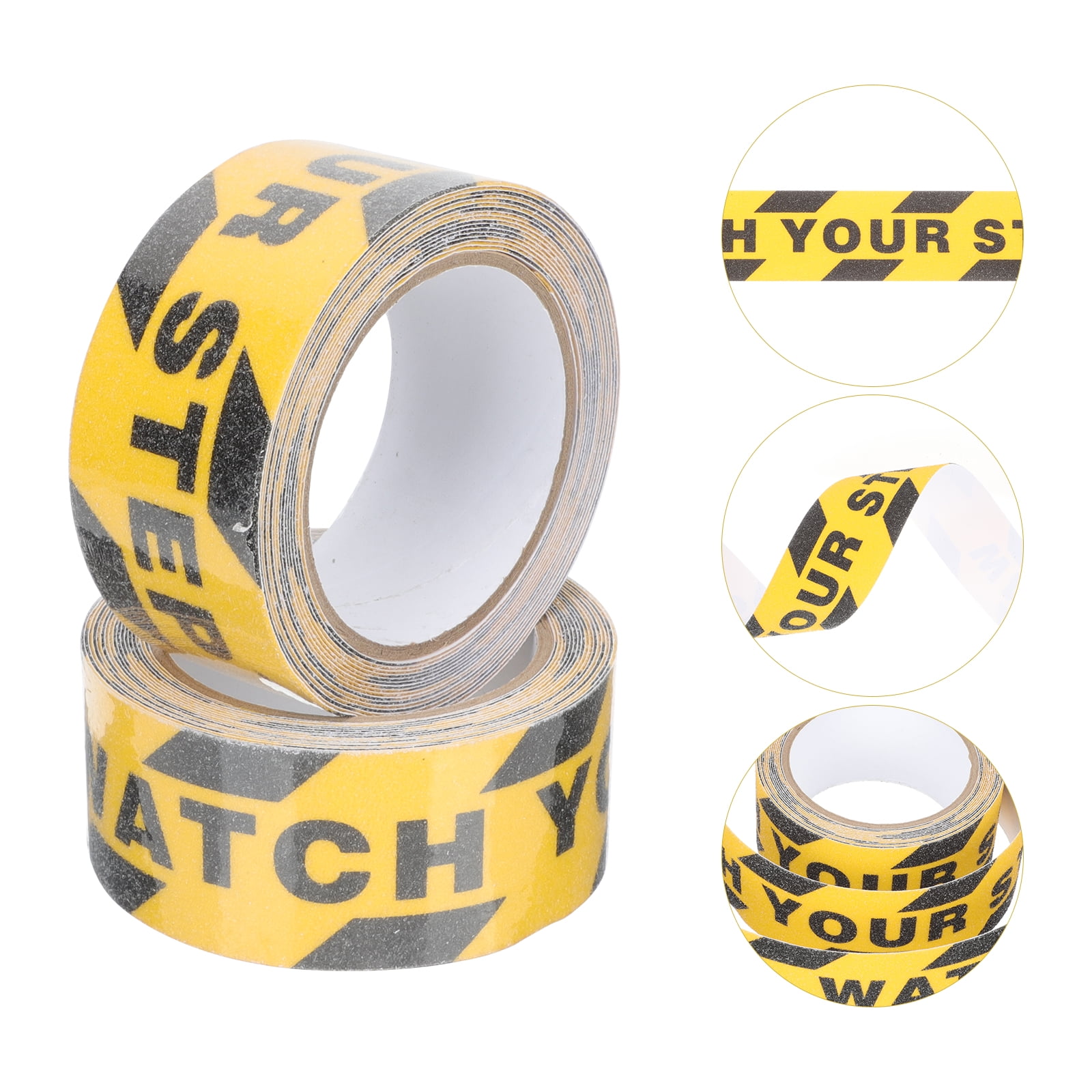 Watch Your Step Sign Roll Black Yellow Multi 2 Rolls 196.50X1.97X0.04in ...
