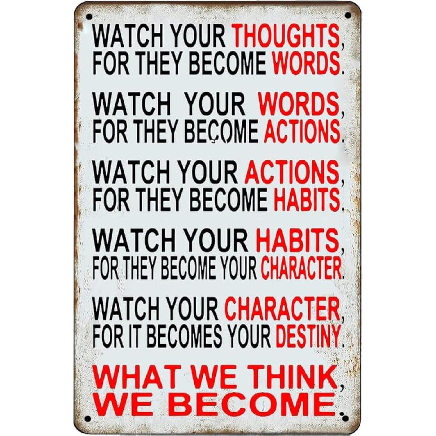 Watch Your Thoughts For They Become Words Inspirational Quotes Vintage ...