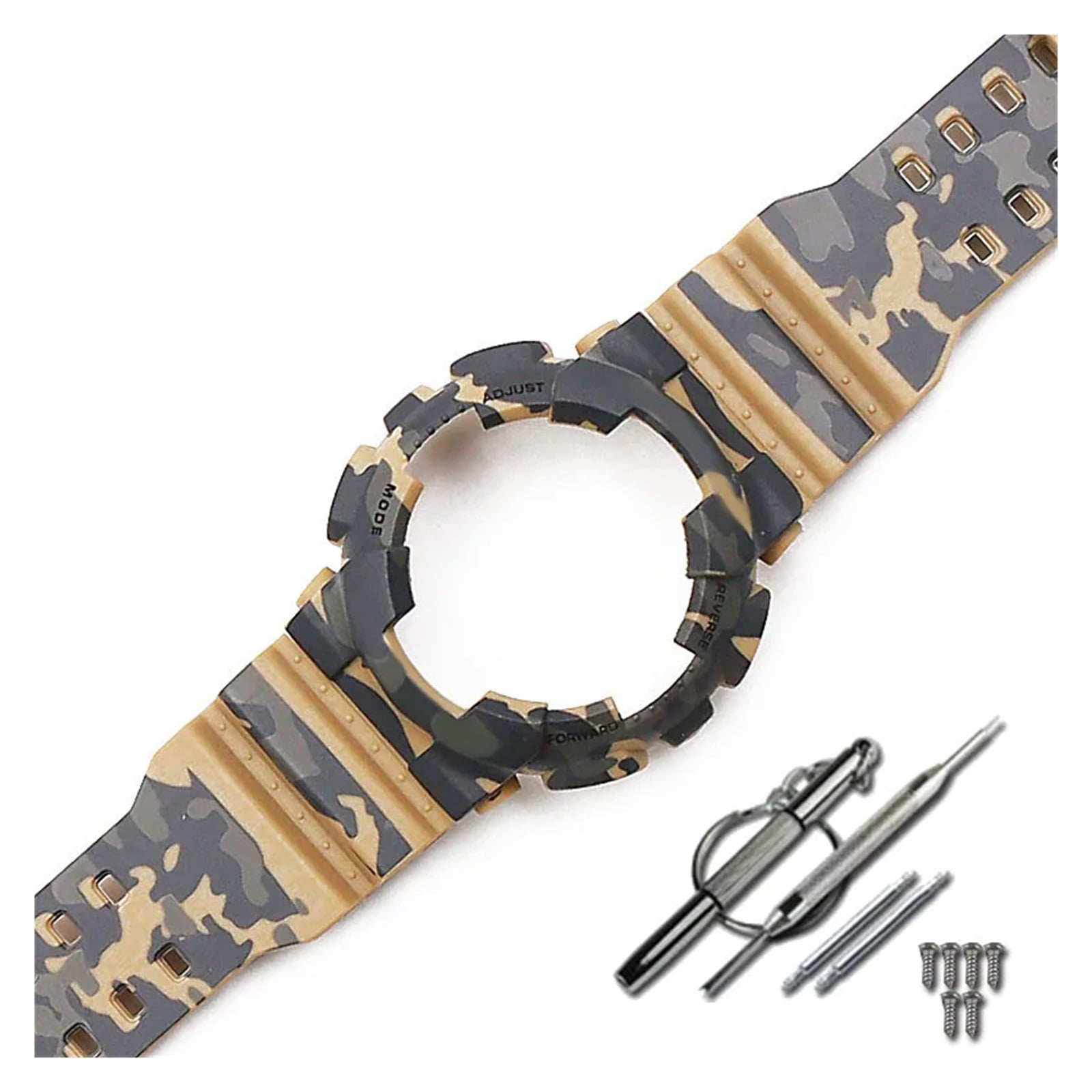 Watch accessories Fit For Casio Fit For G-SHOCK camouflage resin GA-110 ...